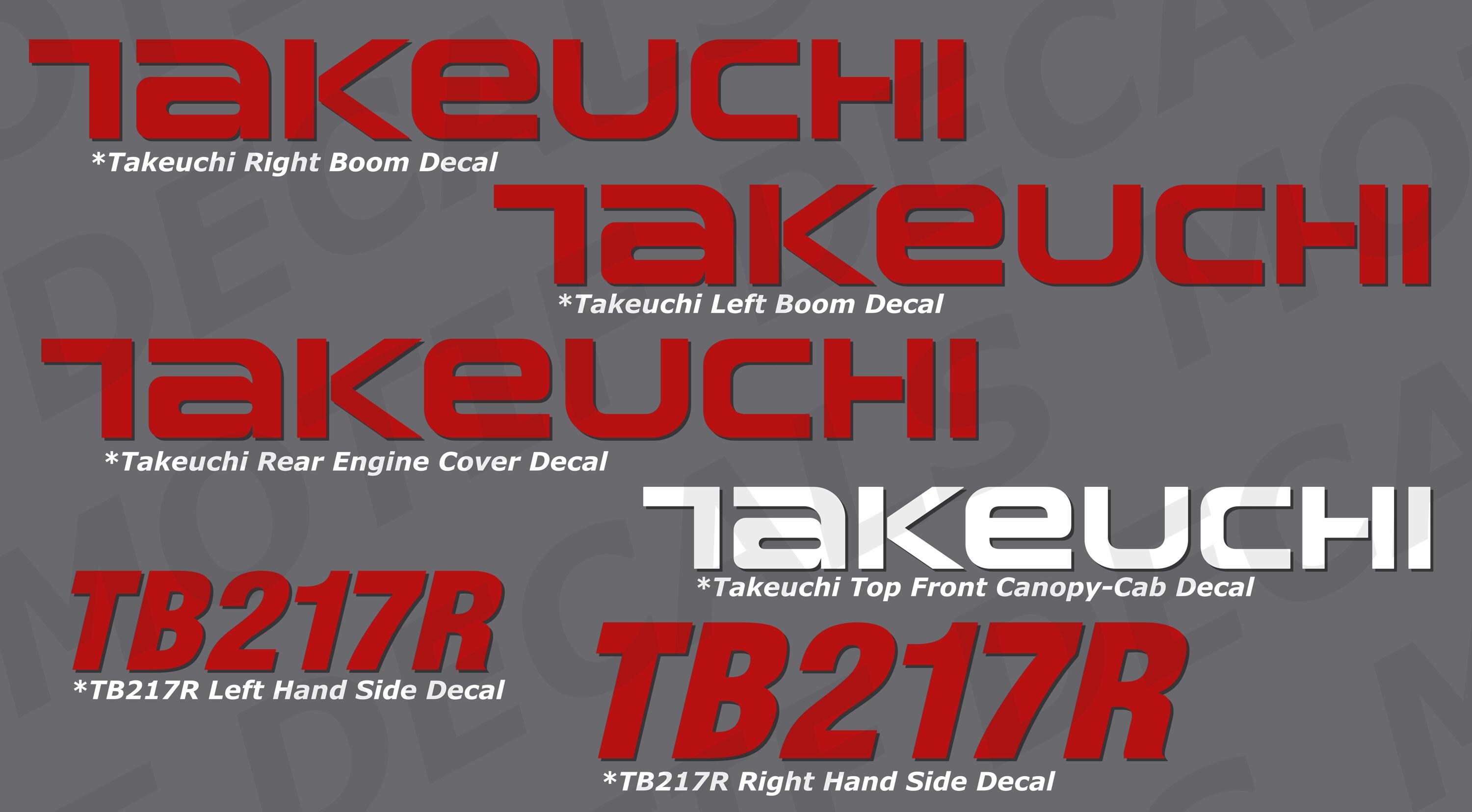 SVG Takeuchi TB217R/TB217 Excavator | Digger Decal | Sticker Vector ...