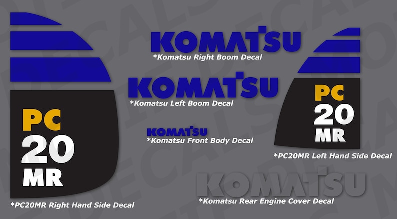 SVG Komatsu PC20MR-3/PC20 Excavator | Digger Decal | Sticker Vector ...