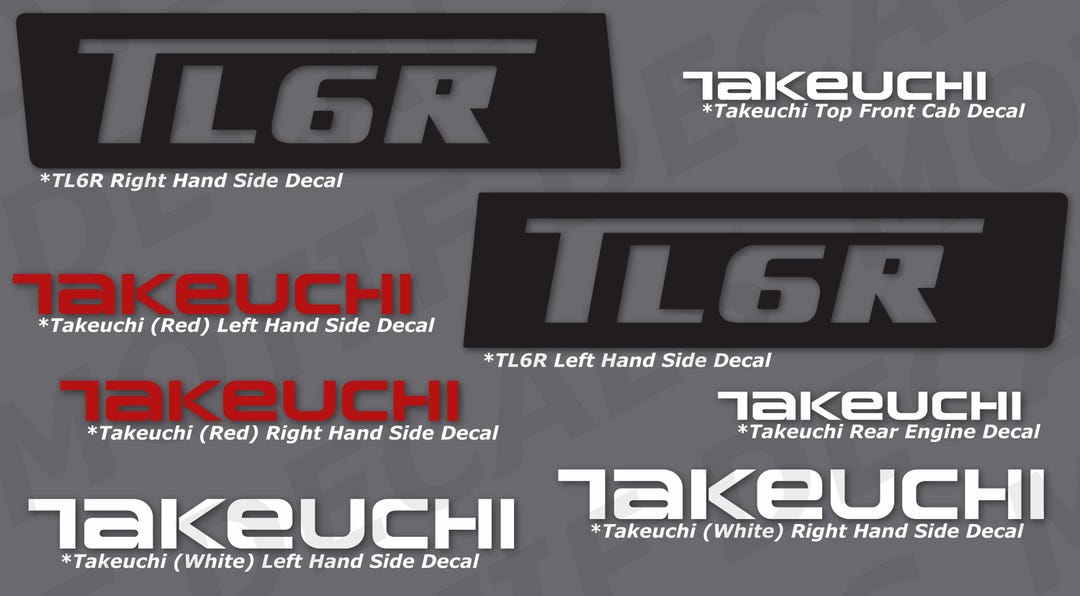 SVG Takeuchi TL6R/ TL6 Skid Steer Loader | Loader Decal | Sticker ...