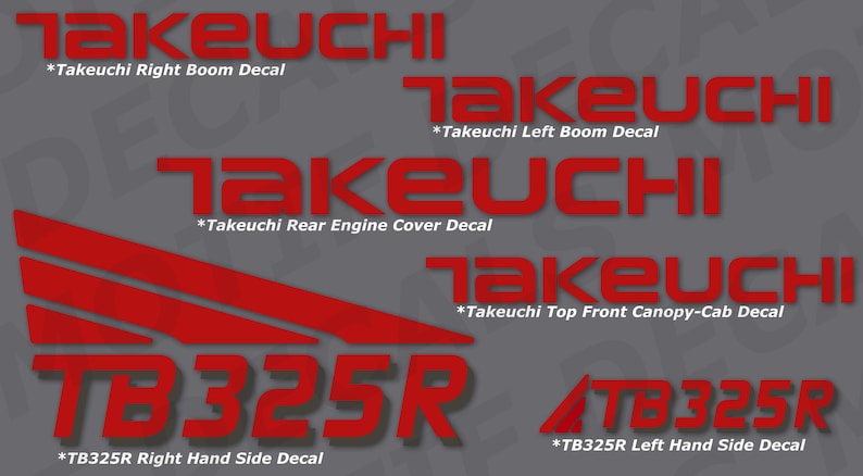 SVG Takeuchi TB325R/ TB325 Excavator | Digger Decal | Sticker Vector ...