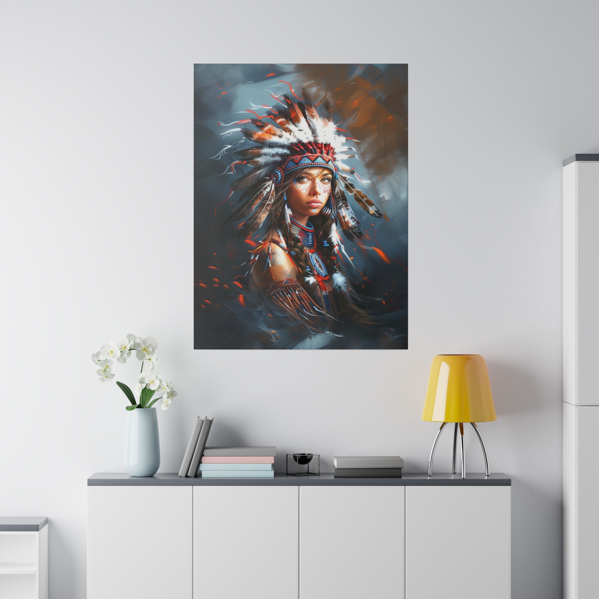 Native American Woman Canvas, Stretched, 0.75 - Etsy UK