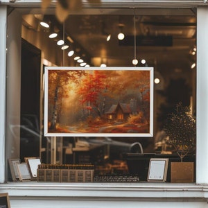 Autumn Forest Digital Print Landscape Print, Seasonal Wall Art, Fall ...