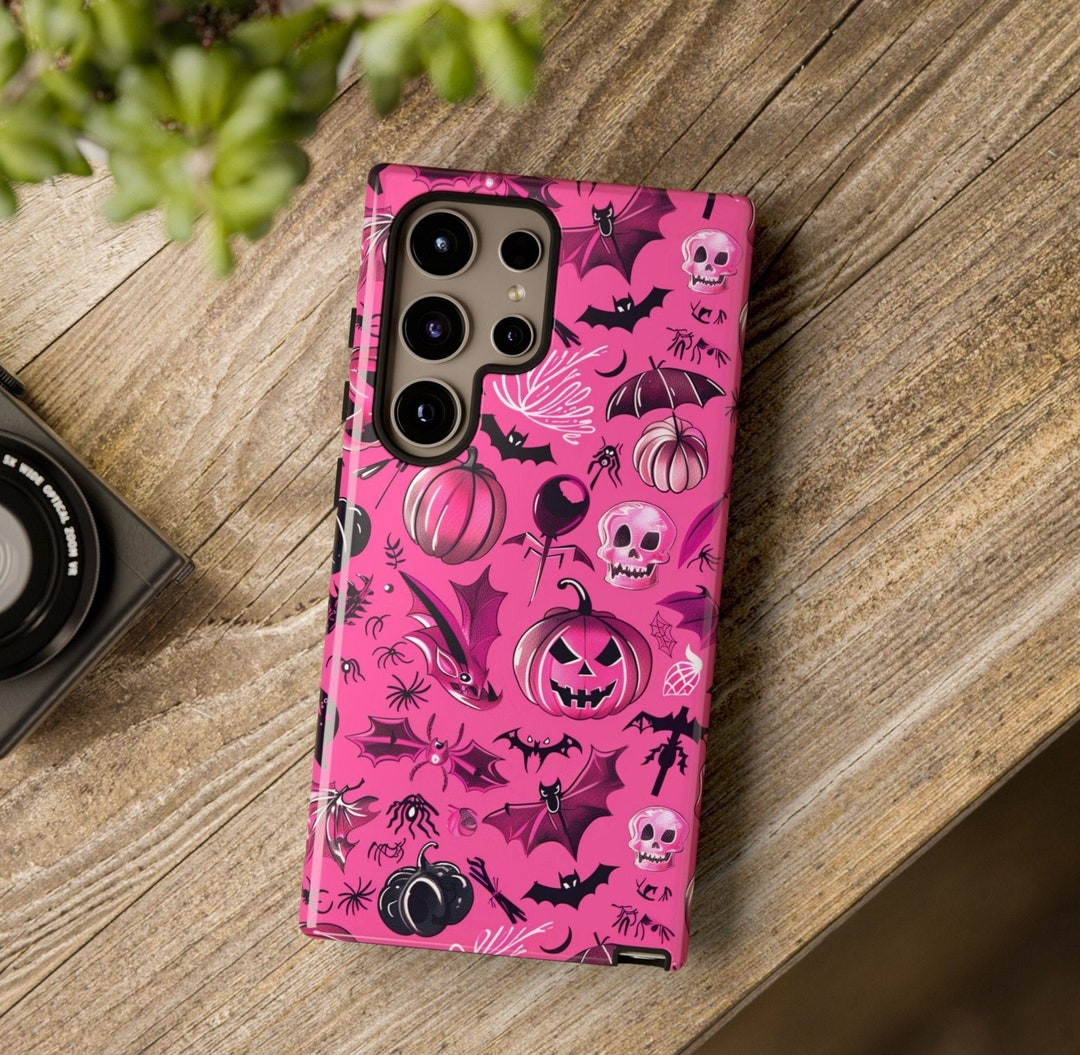 SAMSUNG GALAXY Pink Halloween Theme Tough Cases , Trendy Phone Case - Etsy