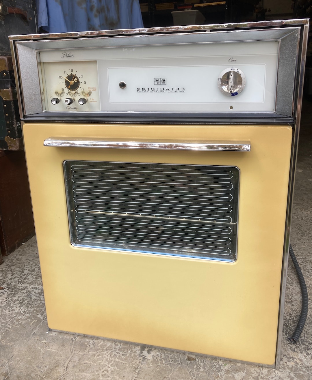 Vintage 1970s Frigidaire RARE Harvest Gold Mustard Yellow GM Electric Wall Oven Stove RGB-95K - Etsy
