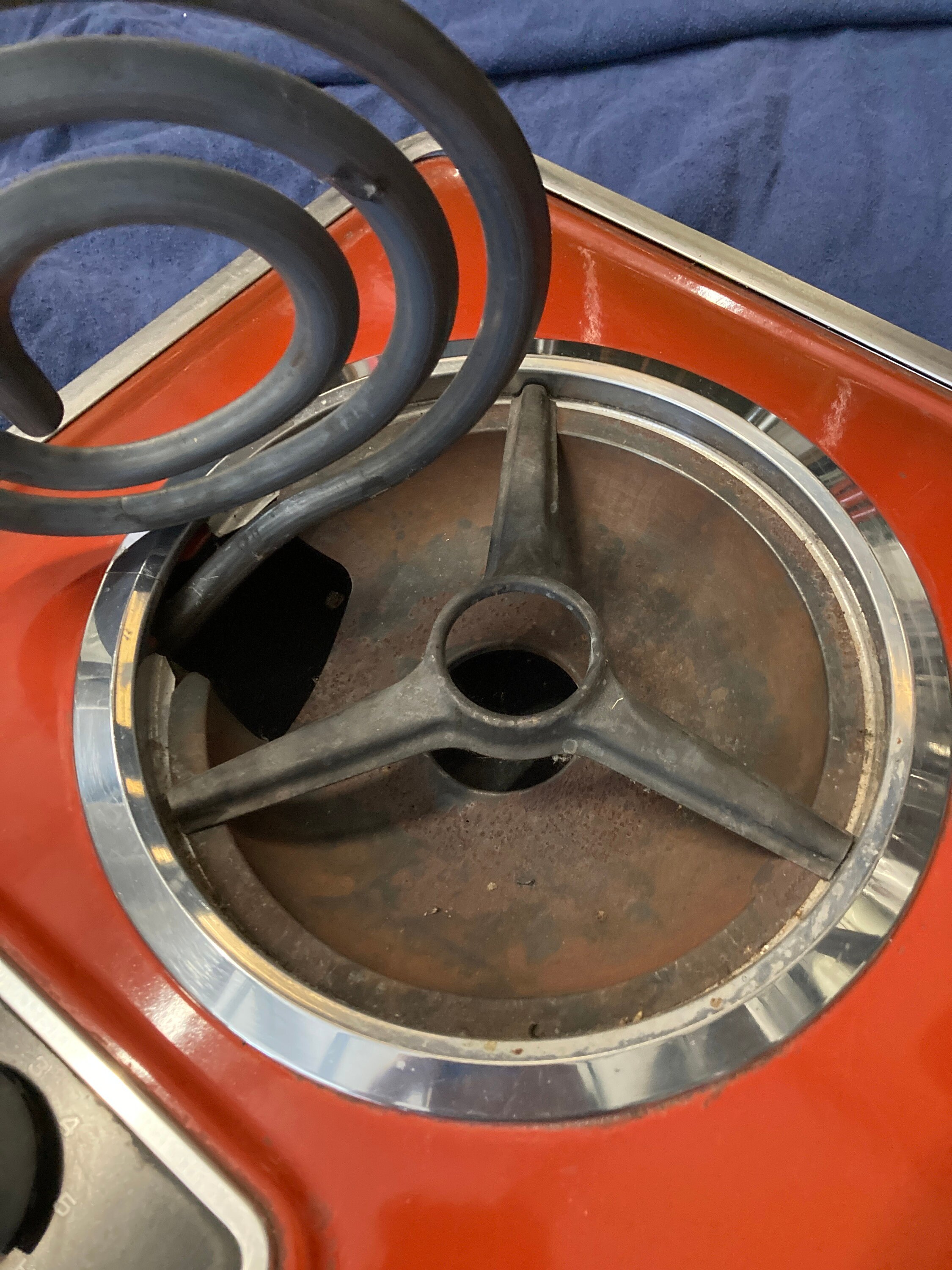 Vintage 1970s Frigidaire RARE Red Poppy GM Electric Stovetop Cooktop ...