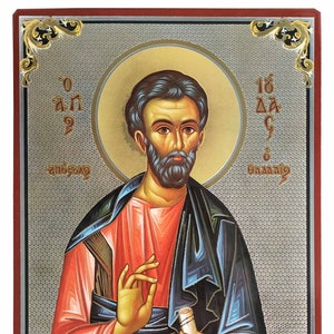Holy Apostle Jude Thaddeus, Byzantine Icon, Orthodox Icon, Handmade ...