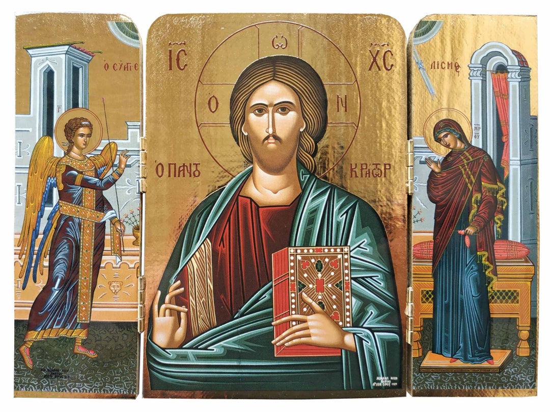 Christ Blessing, Pantocrator, Byzantine Icon, Orthodox Icon, Handmade ...