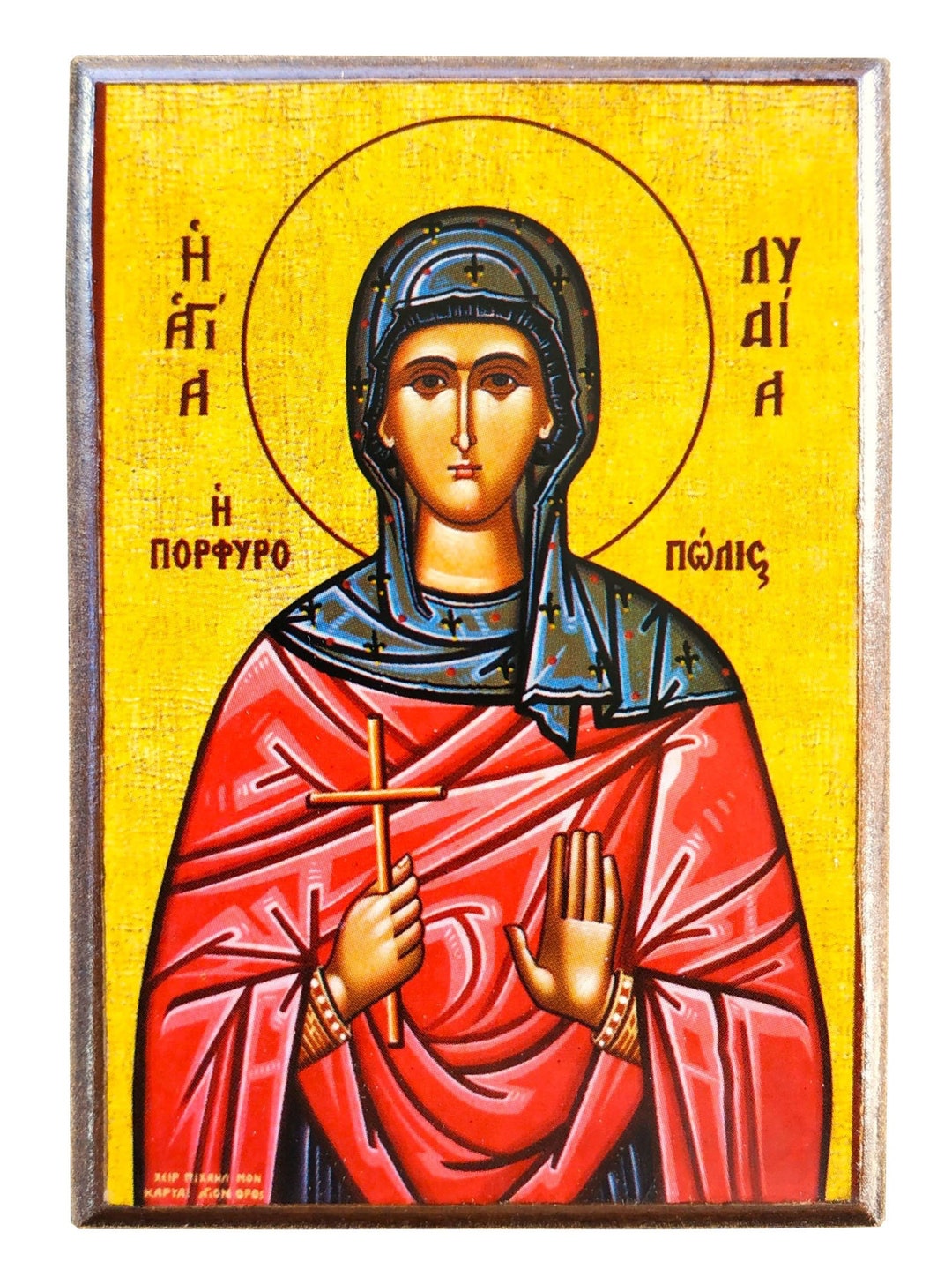 Saint Lydia of Philippi, the Woman of Purple, Byzantine Icon, Orthodox ...