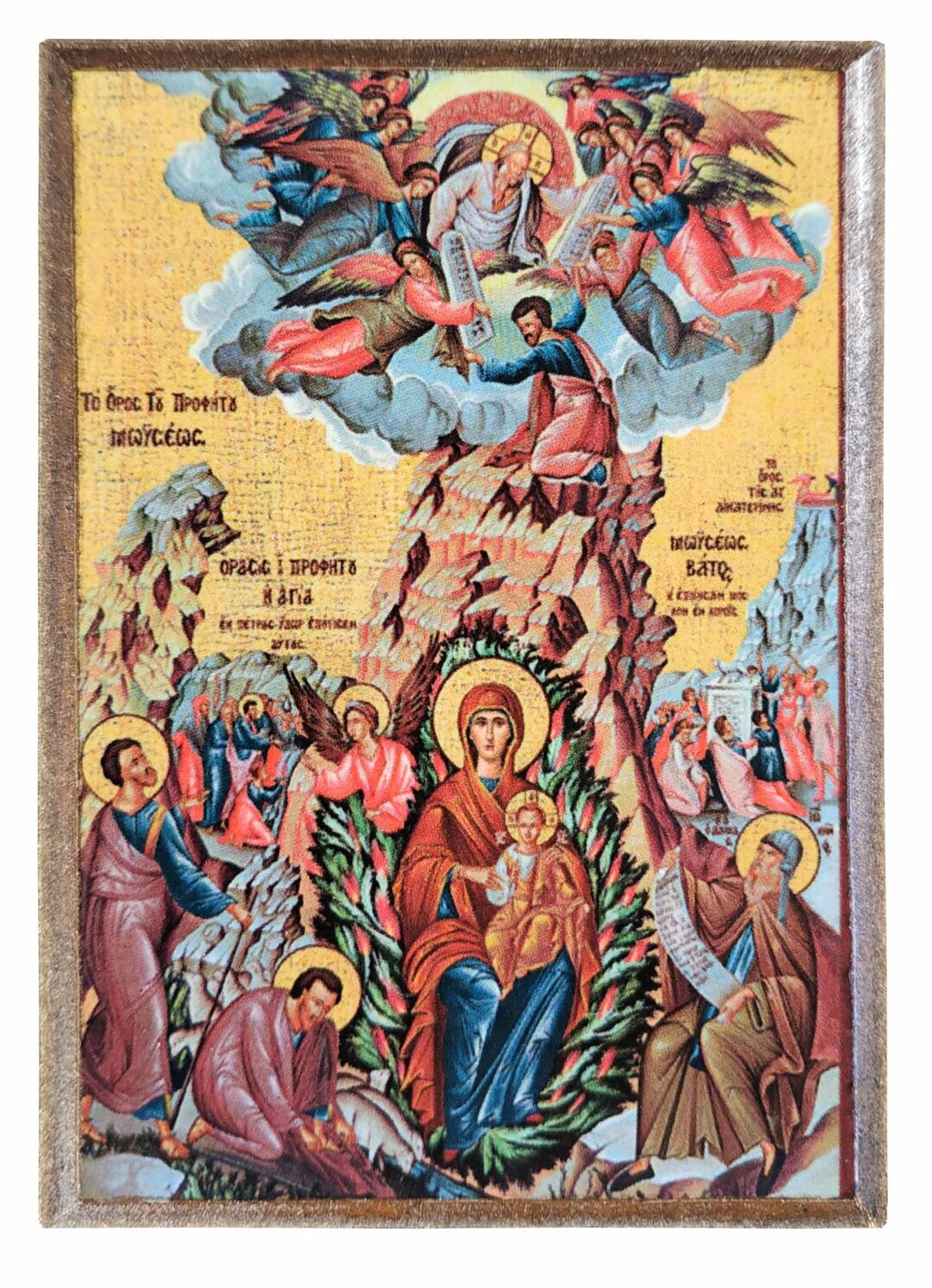 The Unburning Bush and Holy Prophet Moses, Byzantine Icon, Orthodox ...