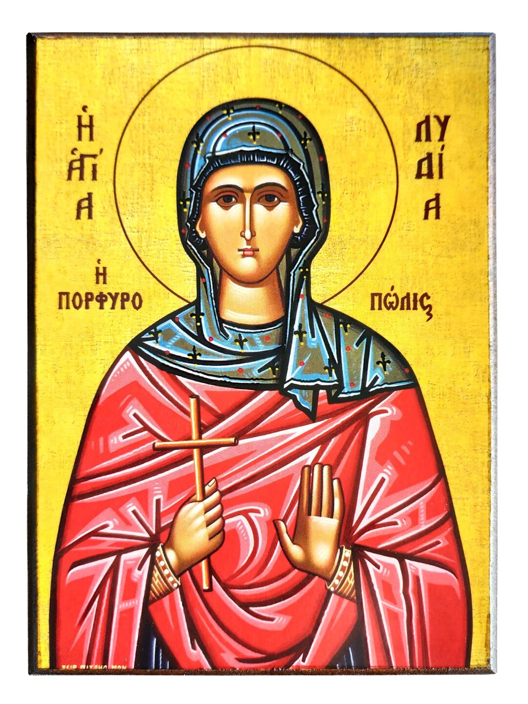 Saint Lydia of Philippi, the Woman of Purple, Byzantine Icon, Orthodox ...