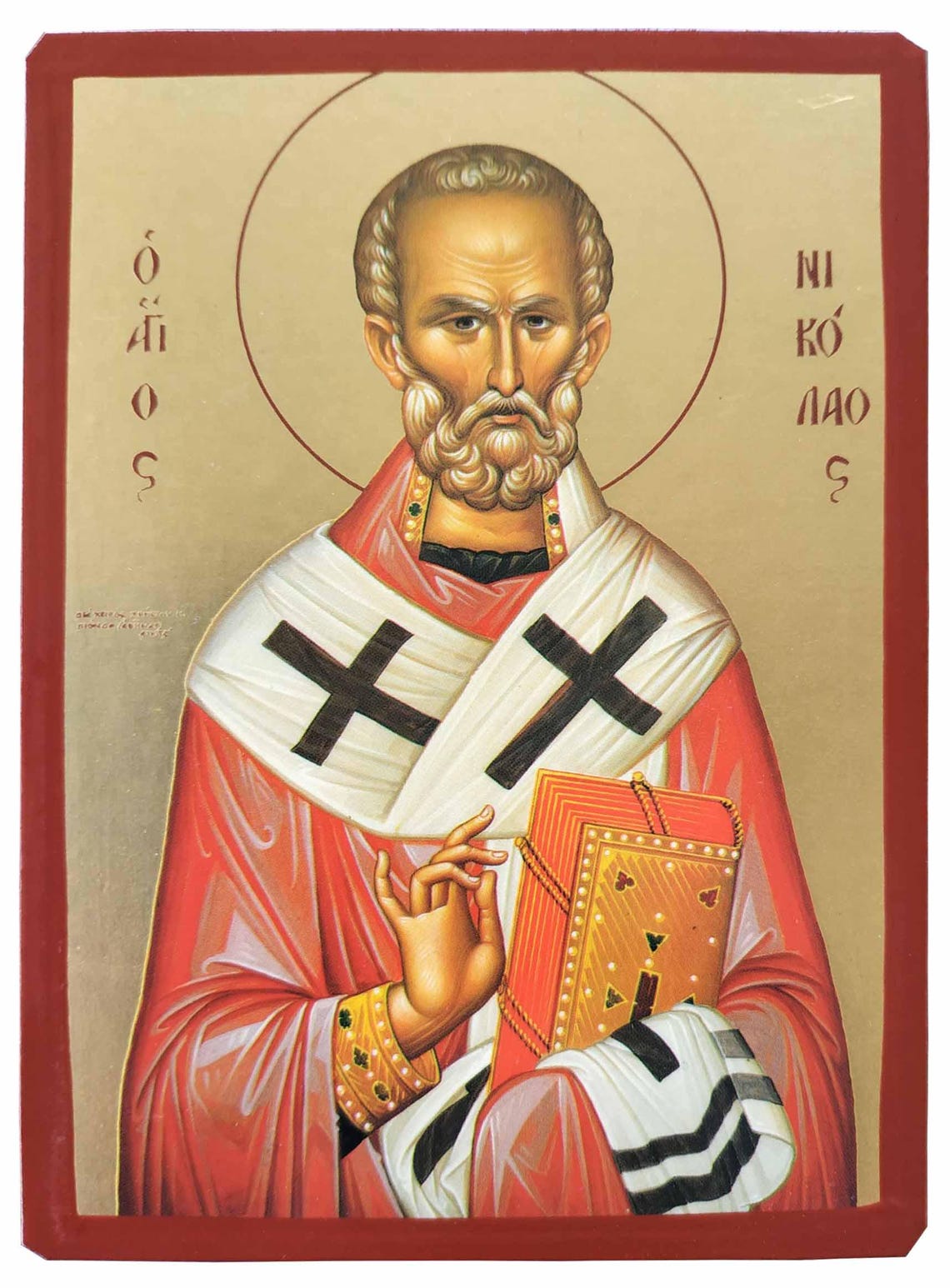 Saint Nicholas, Archbishop of Myra in Lycia, Byzantine Icon, Orthodox ...