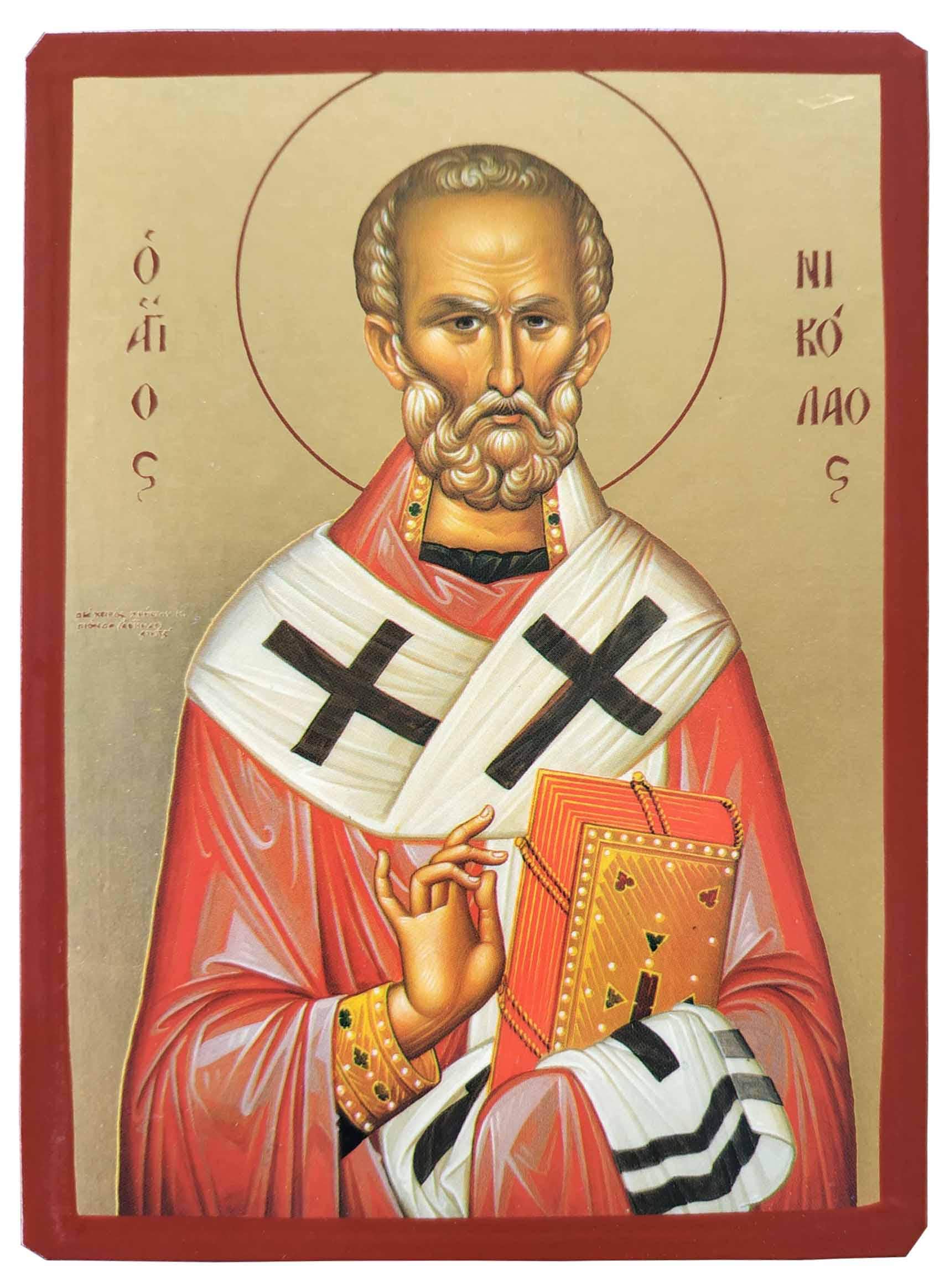 Saint Nicholas, Archbishop of Myra in Lycia, Byzantine Icon, Orthodox ...