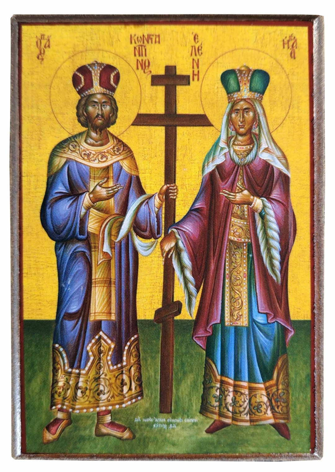 Saints Constantine and Helen, Full Body, Byzantine Icon, Orthodox Icon ...