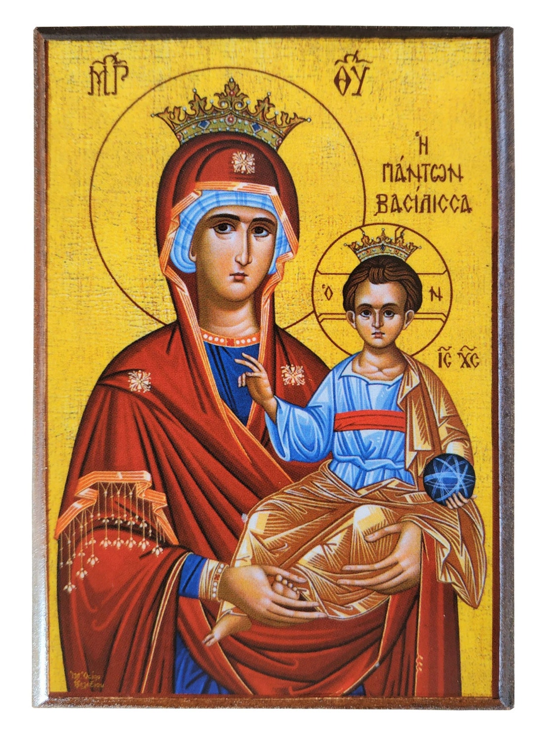 Virgin and Child, Hodegetria, Queen of All, Byzantine Icon, Orthodox ...