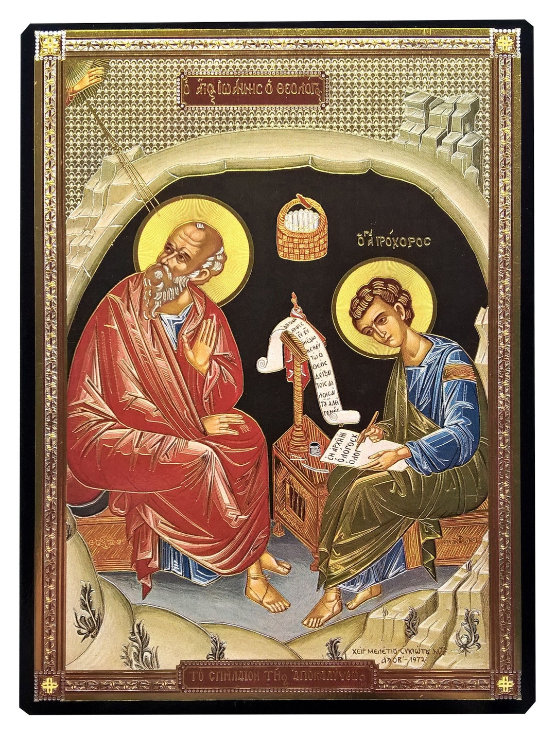 Apostle and Evangelist Saint John the Theologian With Saint Prochorus ...
