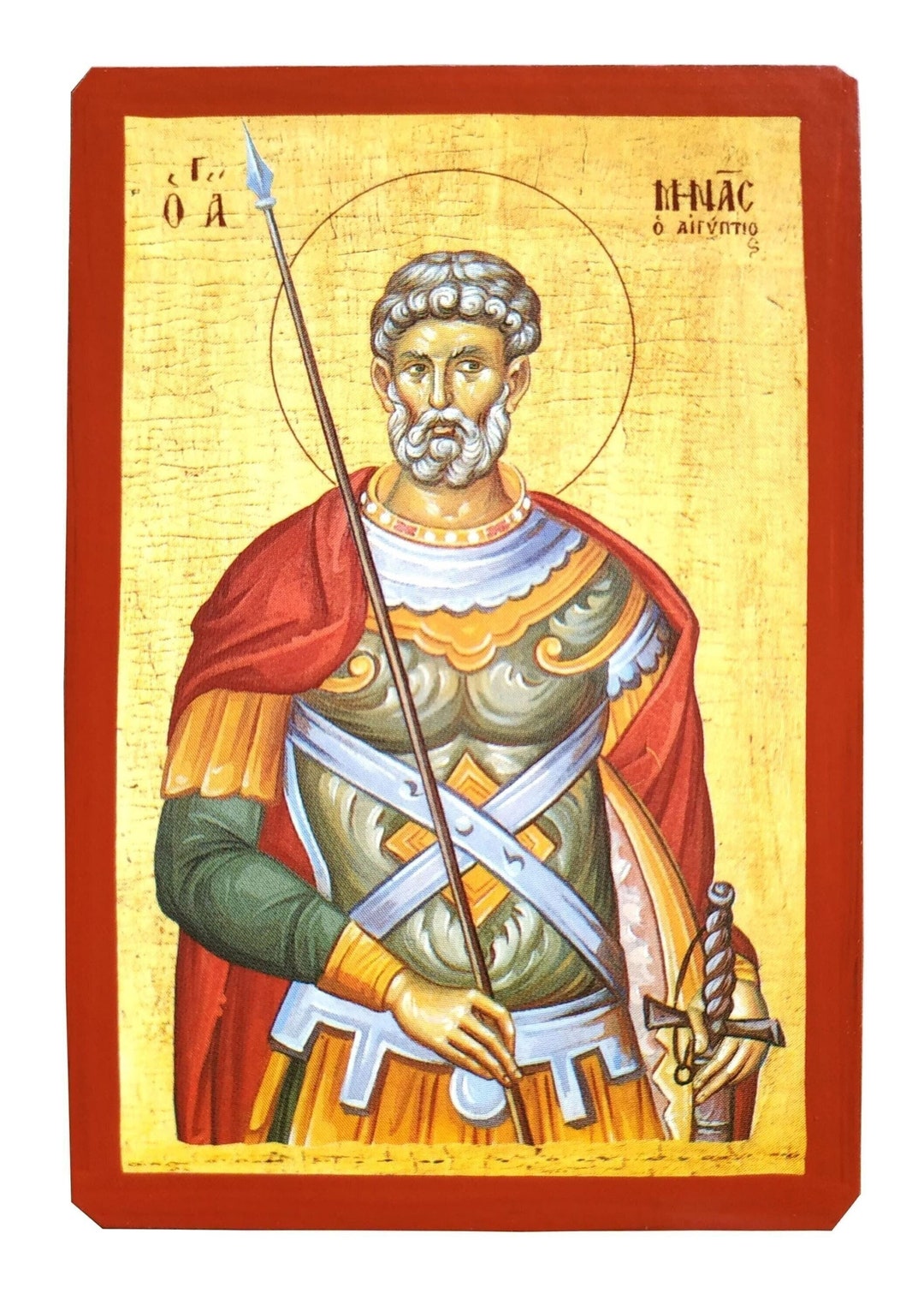 Saint Menas, the Great Martyr, of Egypt, Byzantine Icon, Orthodox Icon ...