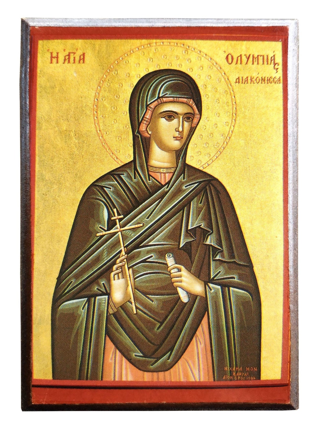 Saint Olympias, the Deaconess of Constantinople, Byzantine Icon ...