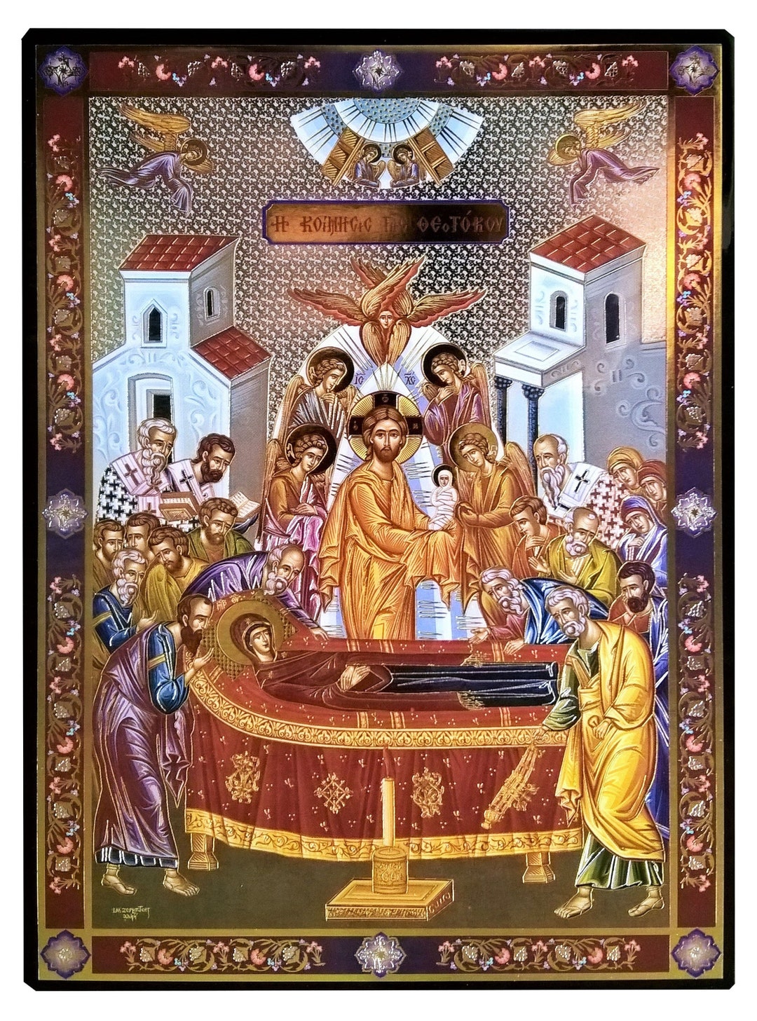 Dormition of Theotokos, Byzantine Icon, Orthodox Icon, Handmade Icon - Etsy