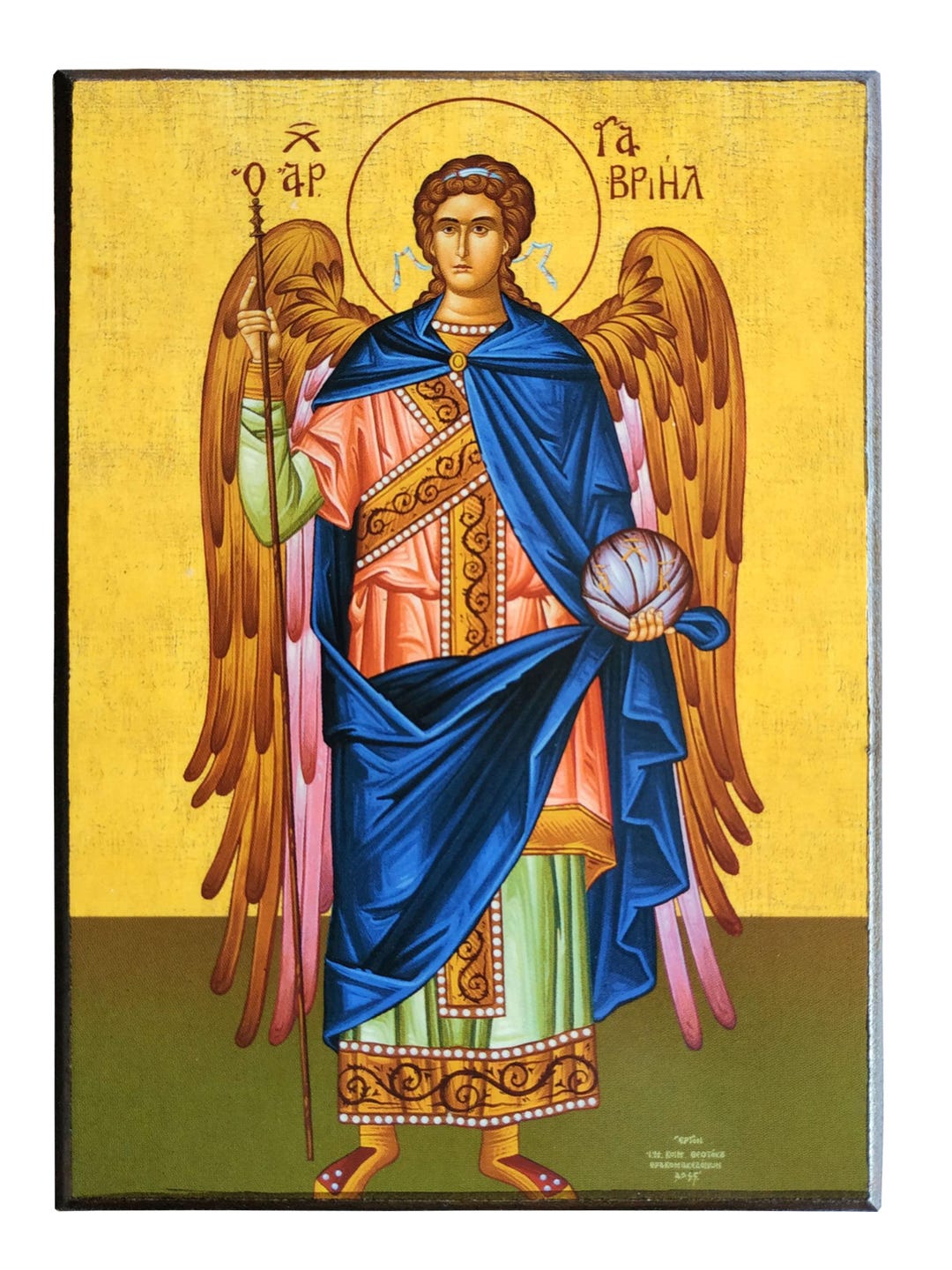 Archangel Gabriel, Full Body, Byzantine Icon, Orthodox Icon, Handmade ...