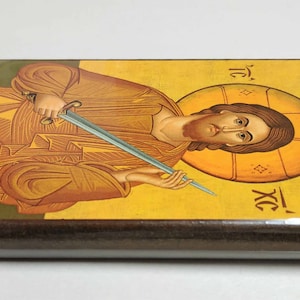 Christ With Sword, Cutting Sin, Byzantine Icon, Orthodox Icon, Handmade ...