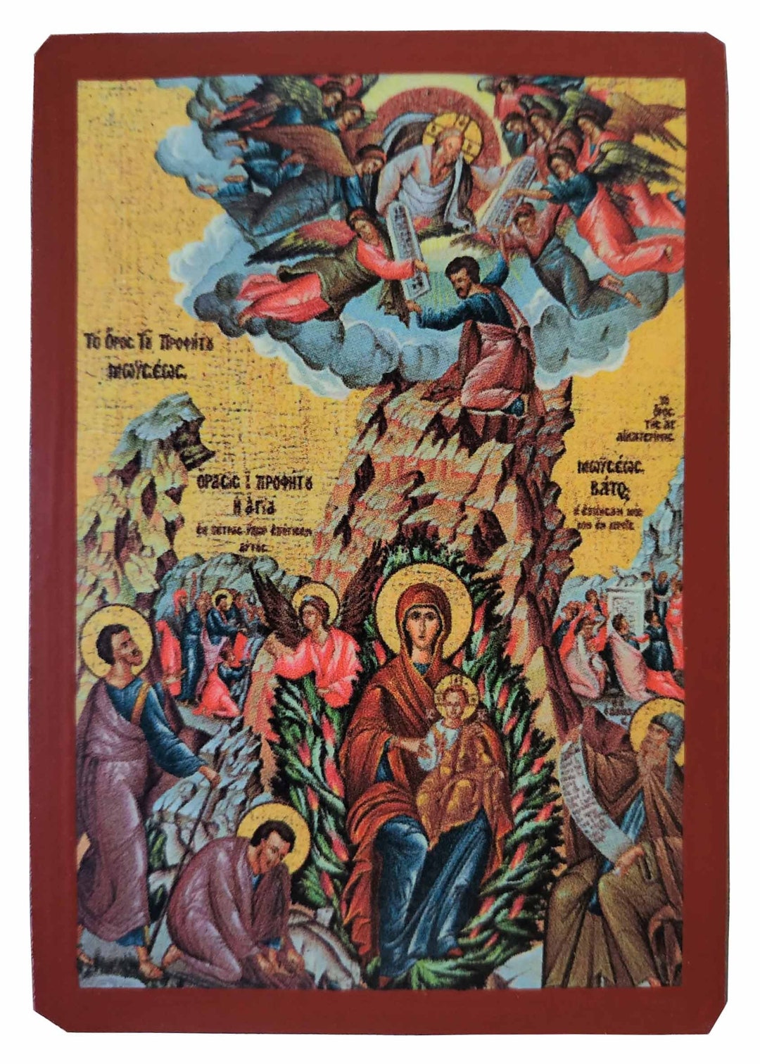 The Unburning Bush and Holy Prophet Moses, Byzantine Icon, Orthodox ...