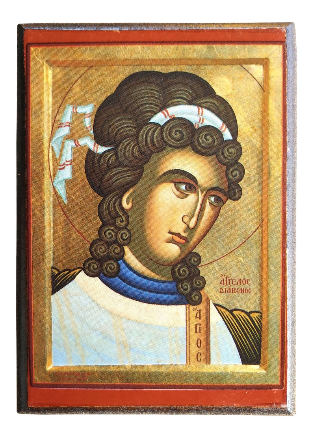 Angel Deacon, Bust, Byzantine Icon, Orthodox Icon, Handmade Icon - Etsy