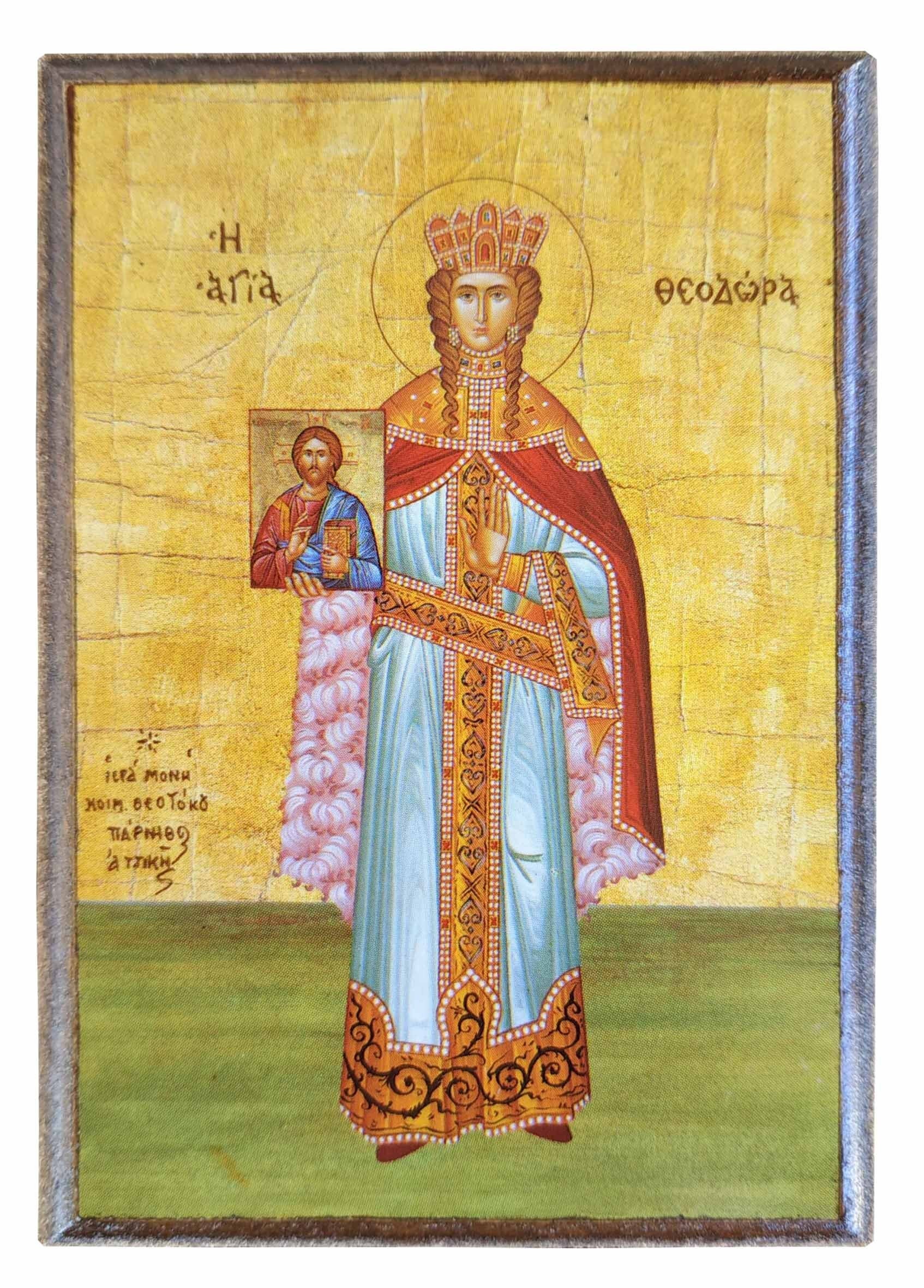 Saint Theodora, the Empress of Byzantium, Full Body, Byzantine Icon ...