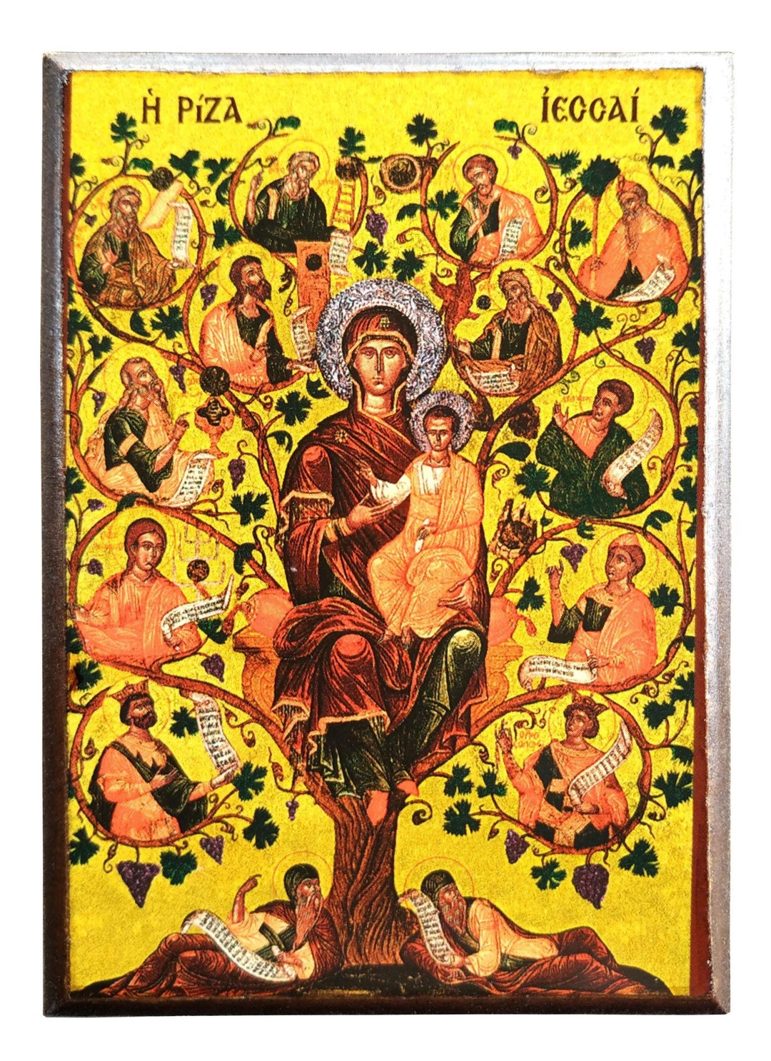 Jesse Tree, Byzantine Icon, Orthodox Icon, Handmade Icon - Etsy