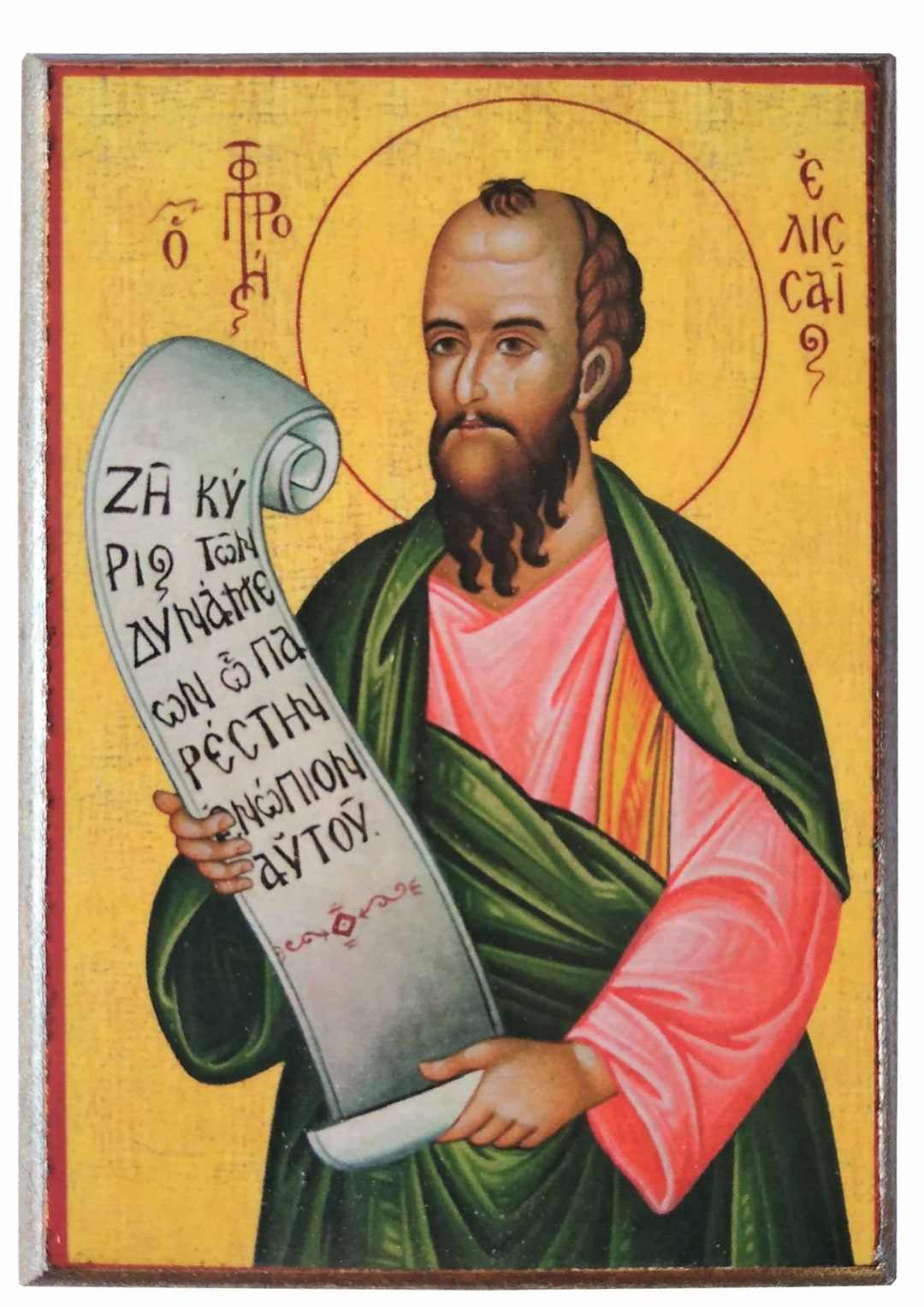 Holy Prophet Elisha, Byzantine Icon, Orthodox Icon, Handmade Icon - Etsy