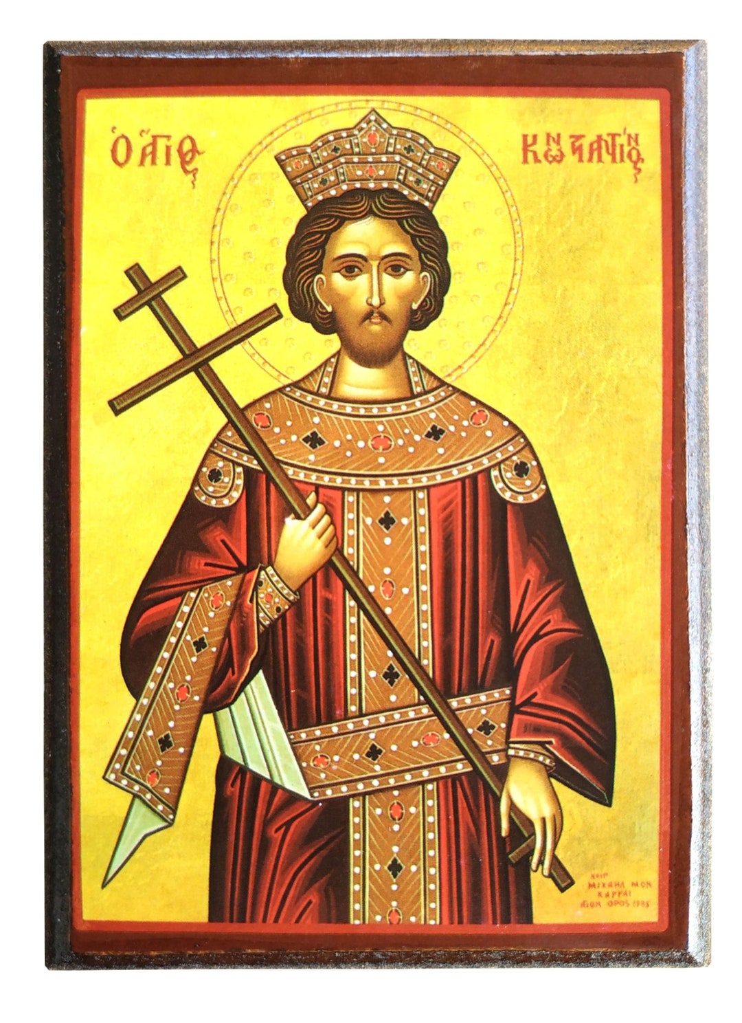 Saint Constantine the Great, Byzantine Icon, Orthodox Icon, Handmade ...