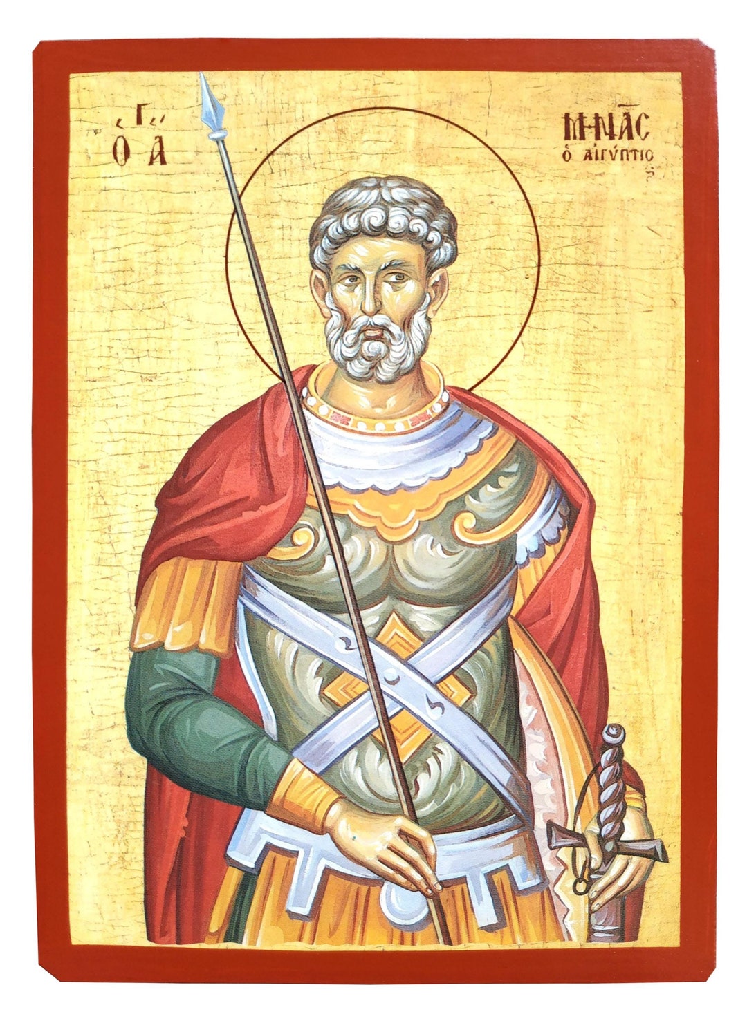 Saint Menas, the Great Martyr, of Egypt, Byzantine Icon, Orthodox Icon ...