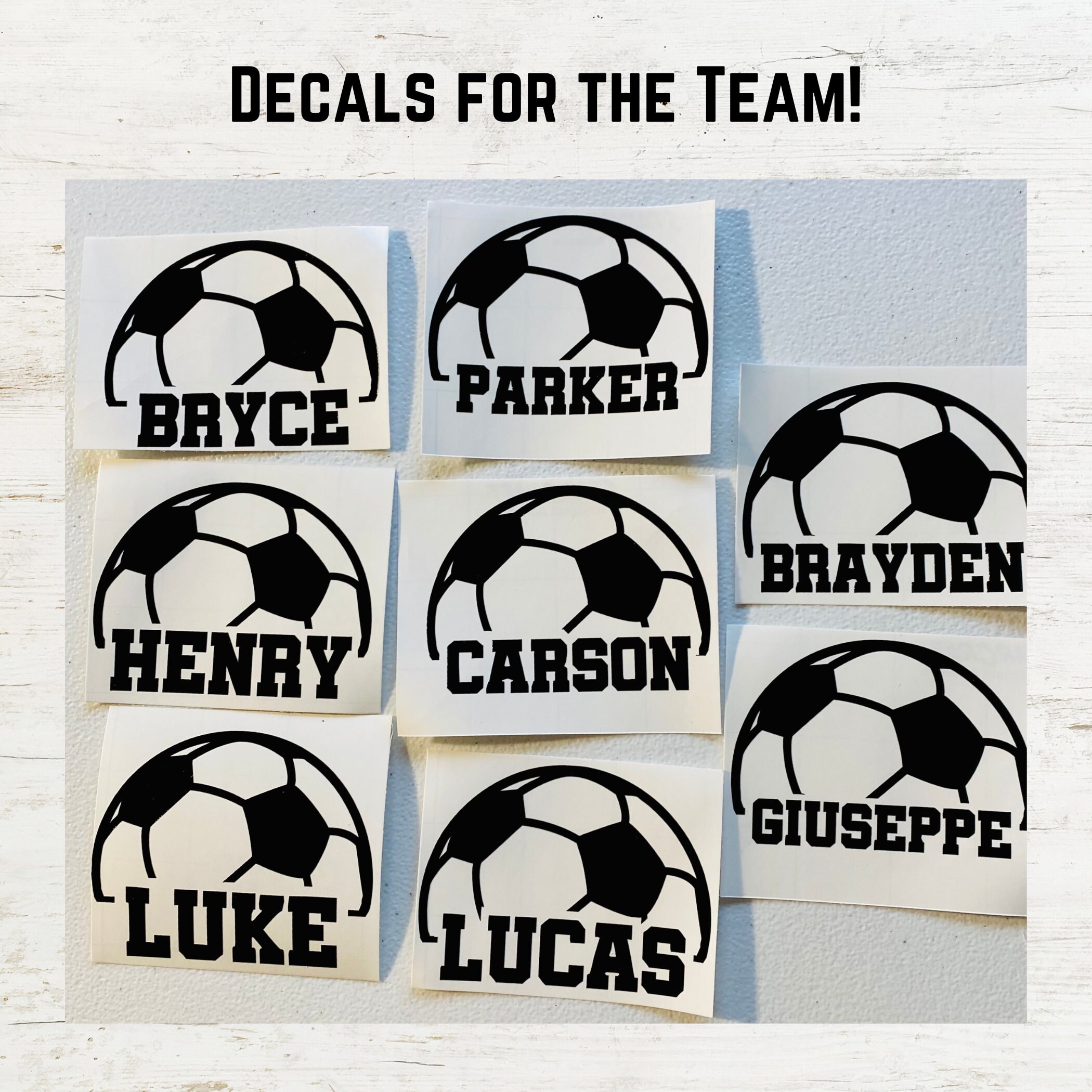 Soccer Ball Custom Vinyl Decal - Etsy