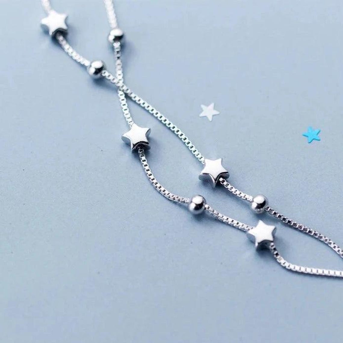 Charming Ball Stars Chain Link Bracelet - Etsy