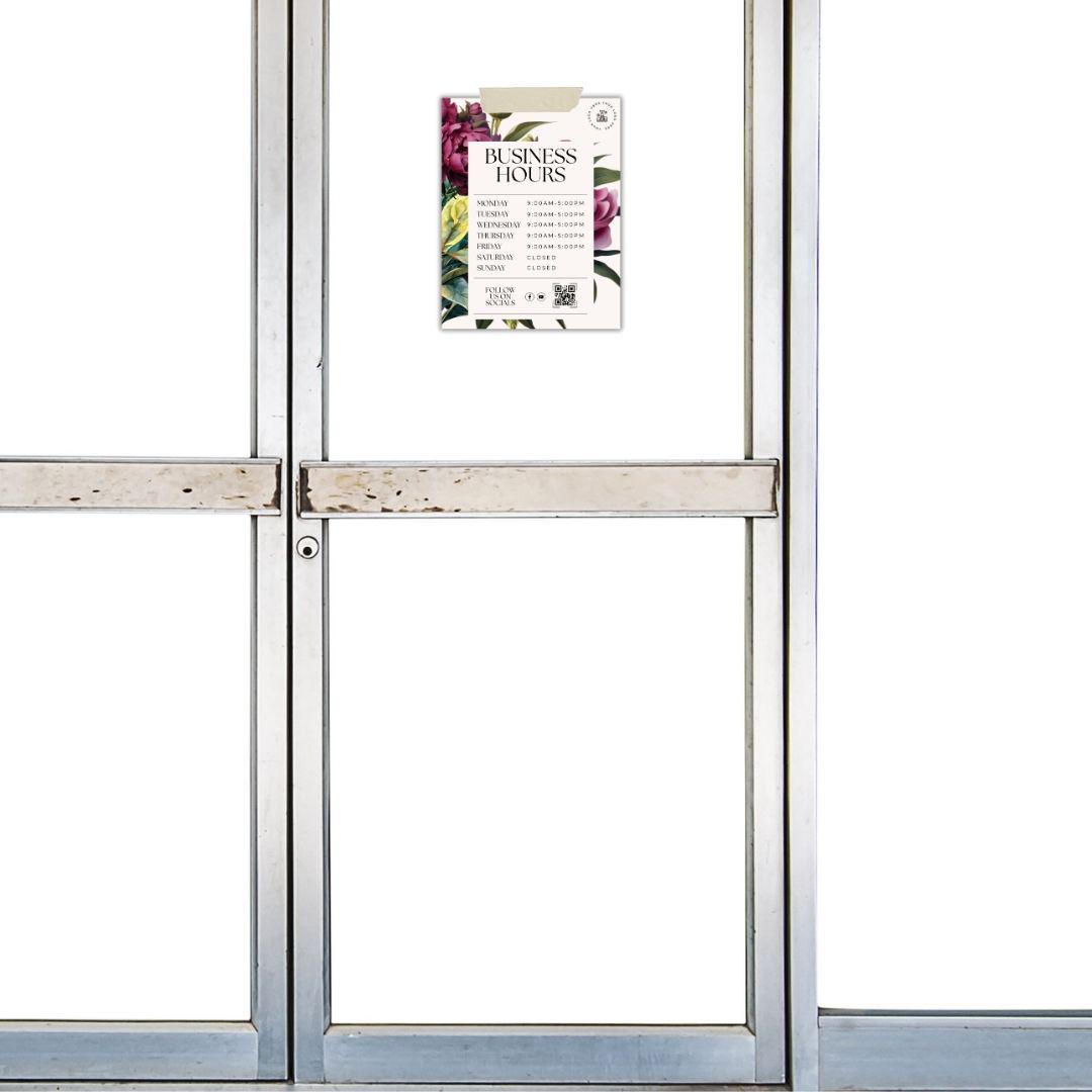 Business Hours Sign Editable Printable Template | Color Logo | Custom ...