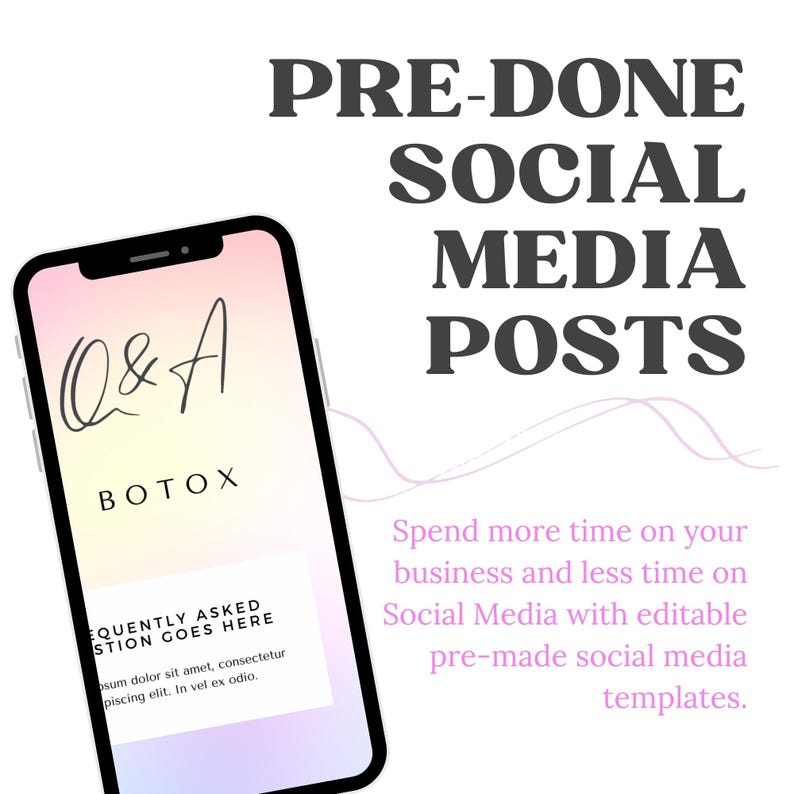 Bundle Botox & Filler Instagram Template Canva, Digital Customizable ...