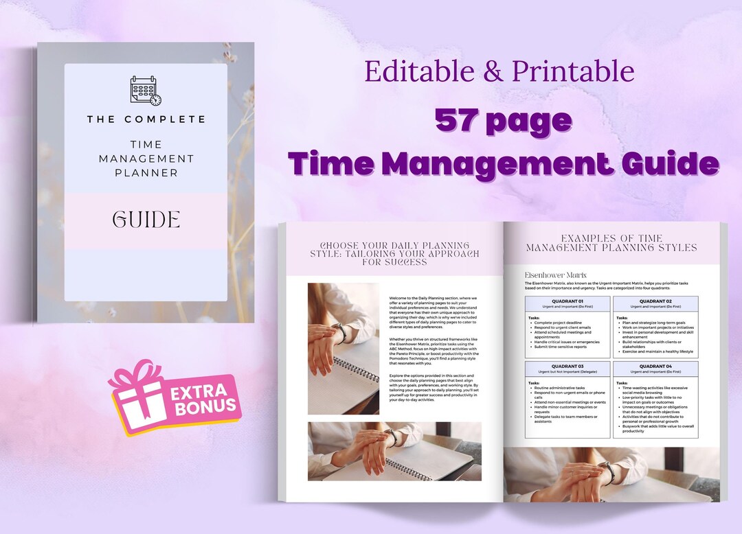 Time Management Workbook - Productivity Planner - Goal Setting ...