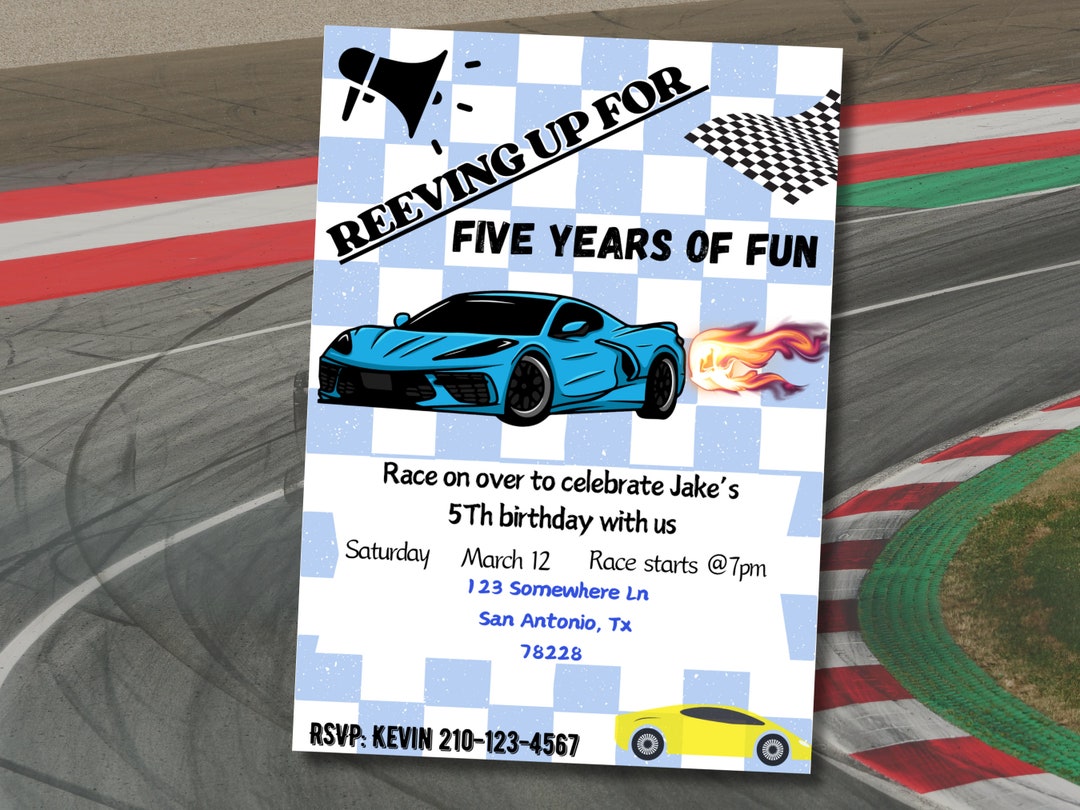 Race Car Birthday Car Party Five Year Old Boy Birthday Boy Theme Race ...