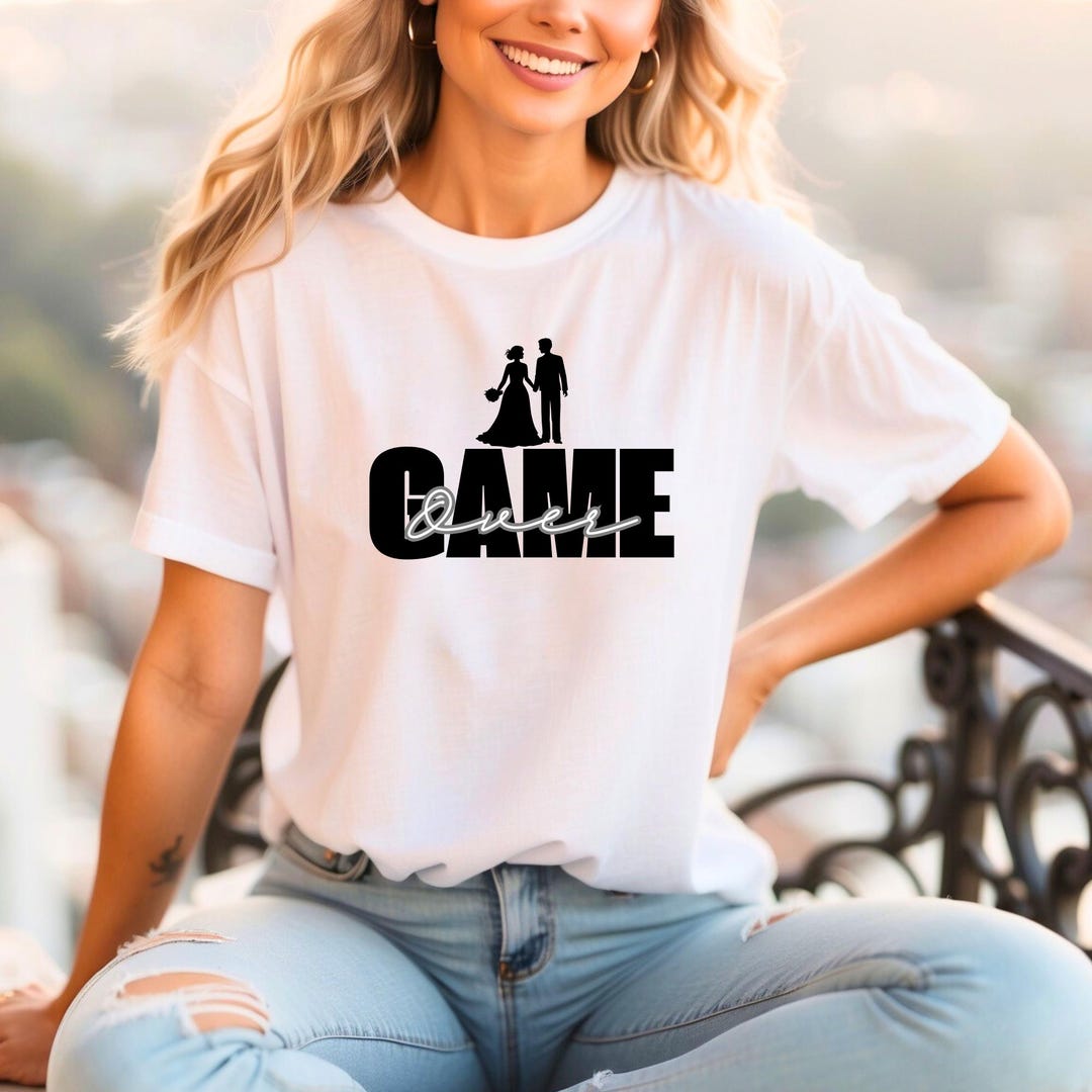 Funny Game Over Marriage Shirt – Hilarious Groom and Bride Tee - Etsy