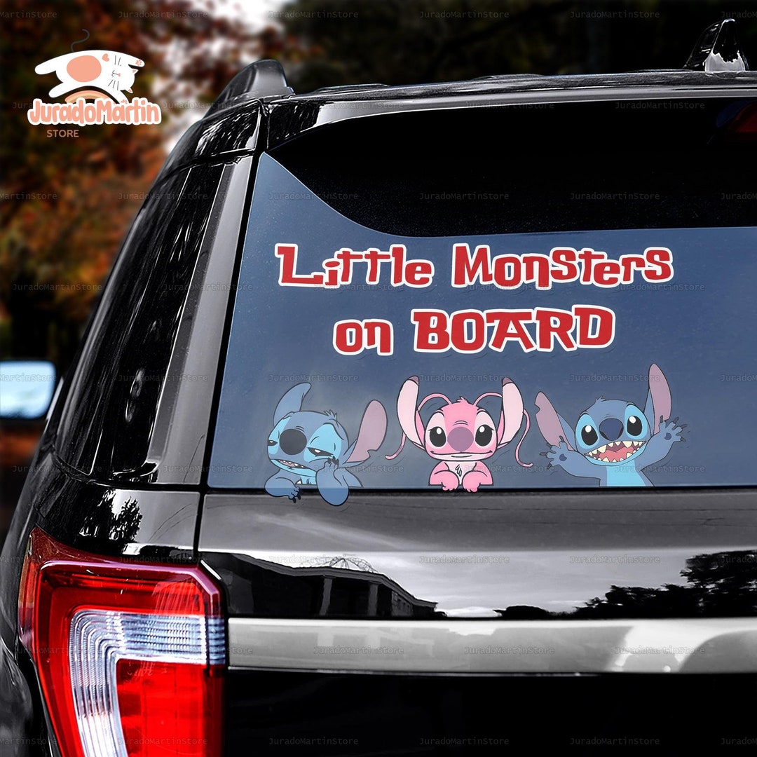 Funny Stitch Stickers, Lilo and Stitch Bumper Sticker, Little Monster ...