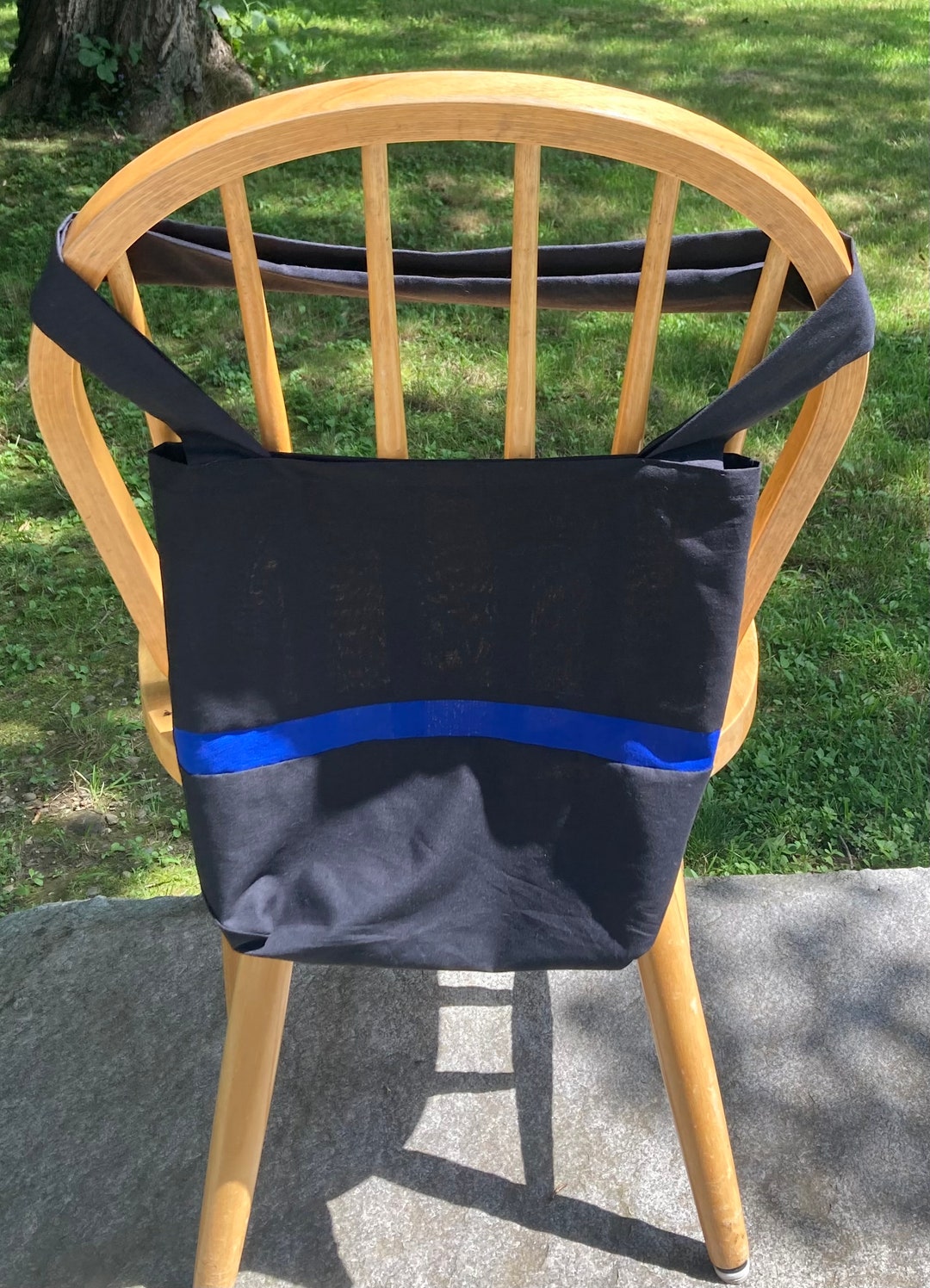 Police Policeman Policewoman Thin Blue Line Bag Reusable Black Tote Cop ...