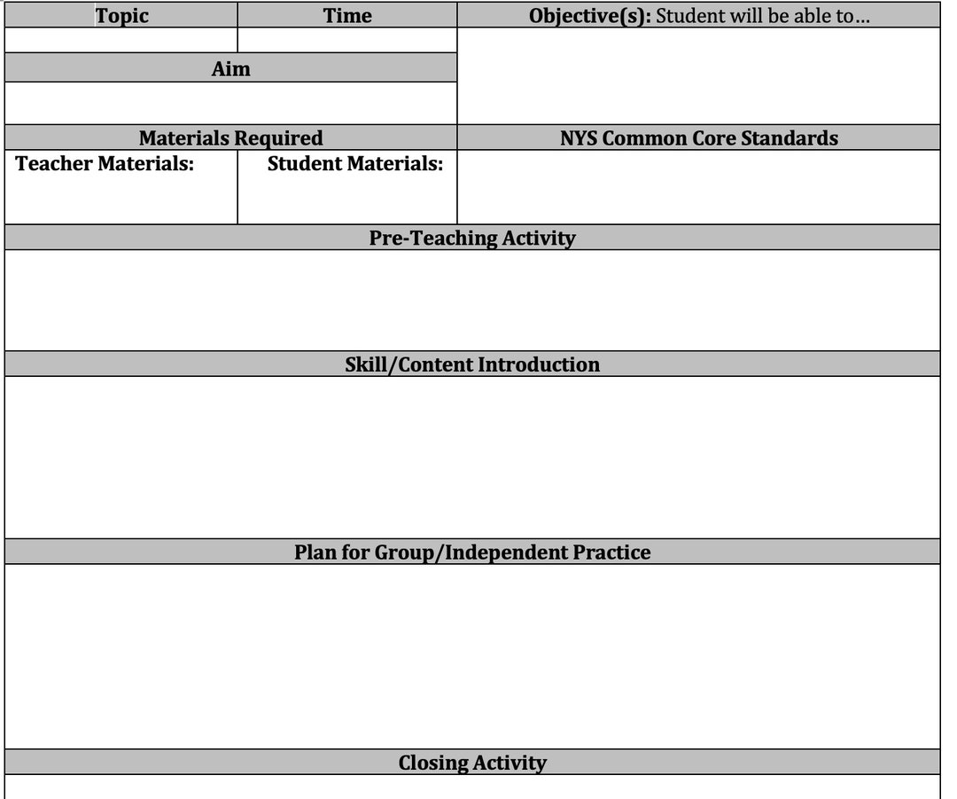 Editable Daily Lesson Plan Template Printable Teacher Resource ...