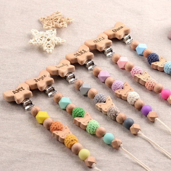 Pacifier Clip Name - Etsy