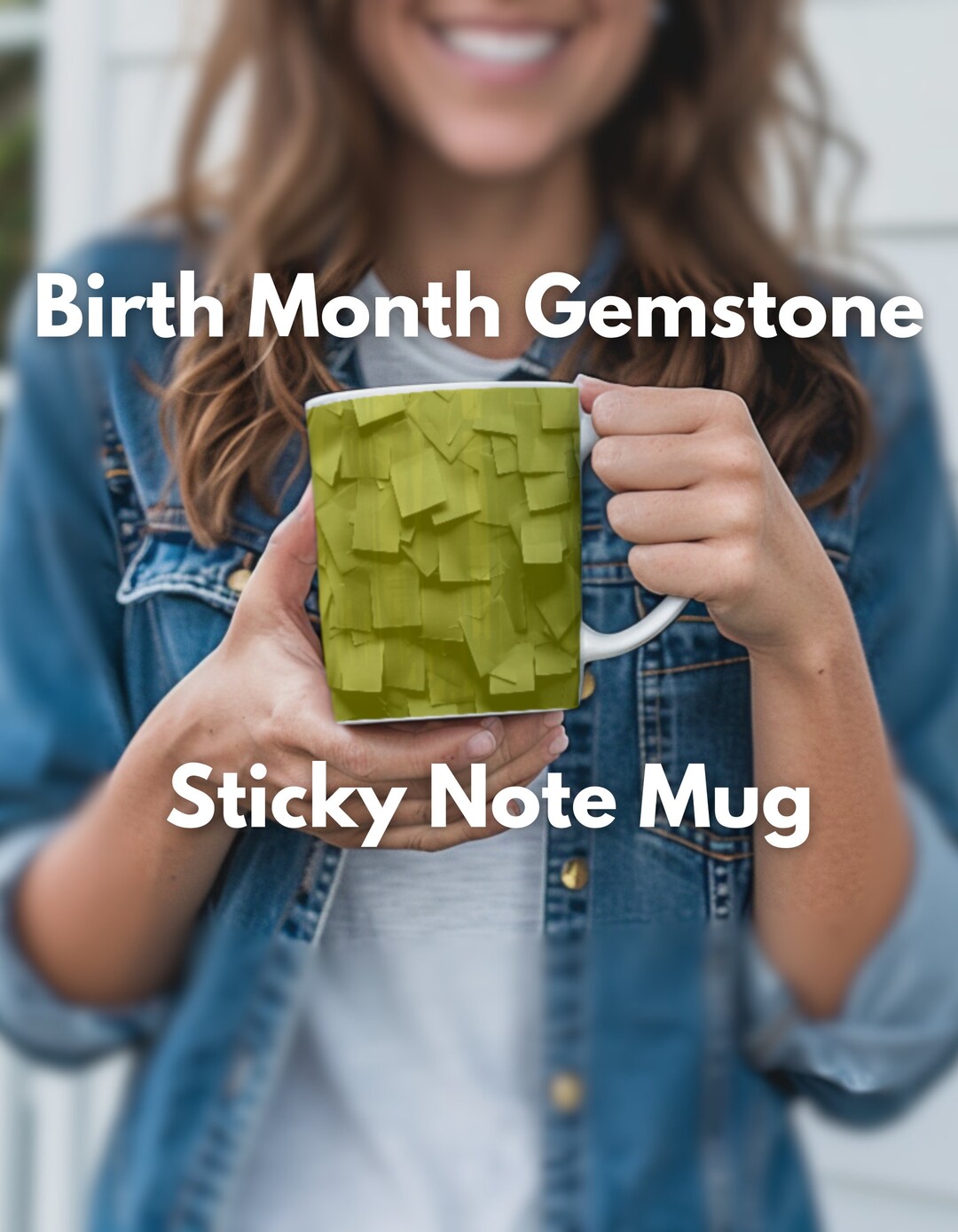 Customizable Birthday Month Gemstone Sticky Note Mug, Birthday Mug ...