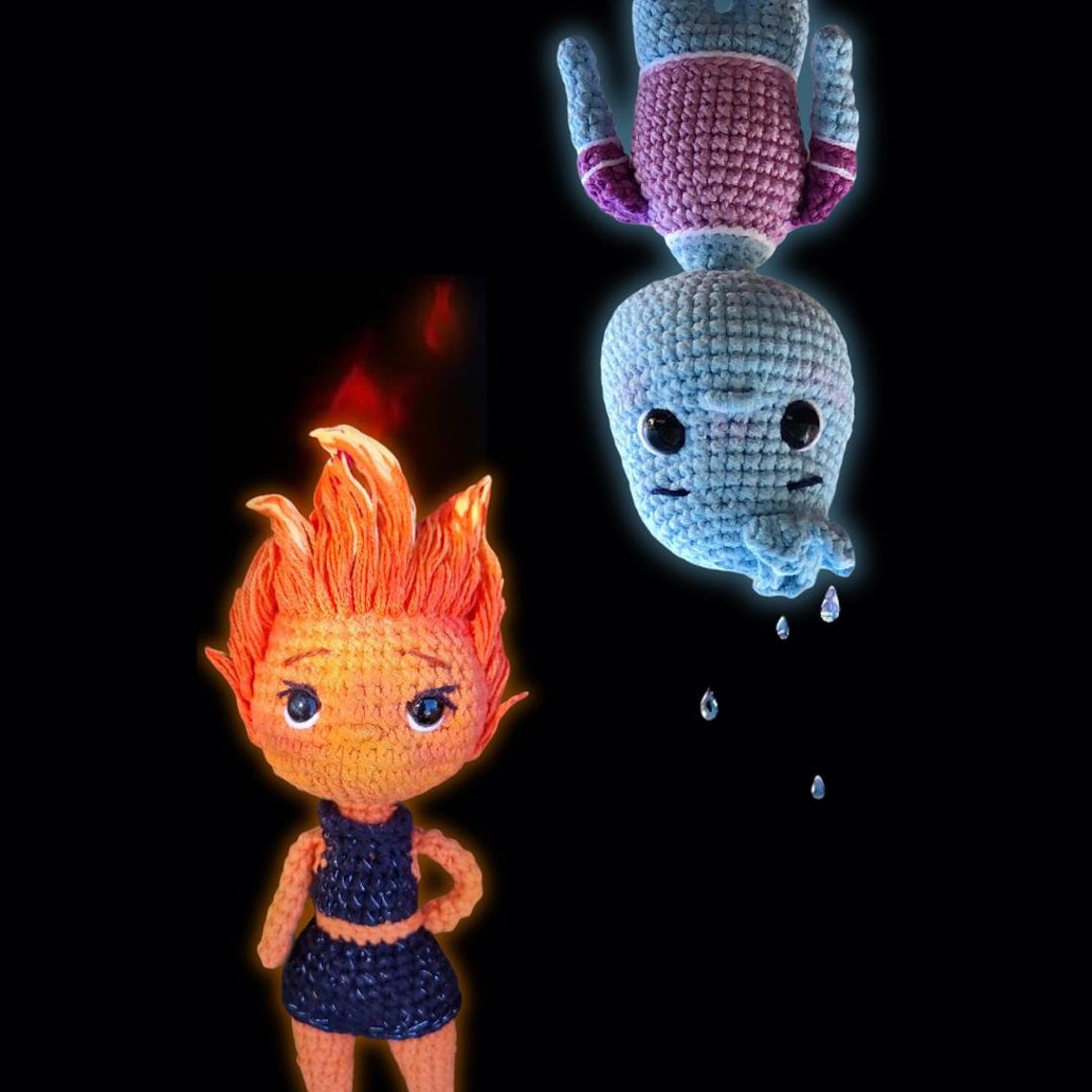 Elemental Amigurumi Crochet Patterns Bundle - 4 in 1 - DIY Crochet ...