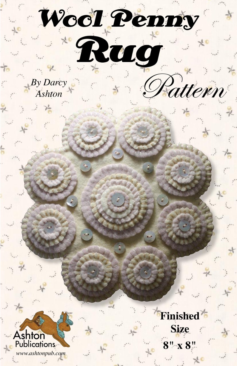 Pdf Wool Pattern .pdf Instant Download Wool Penny Rug | Etsy