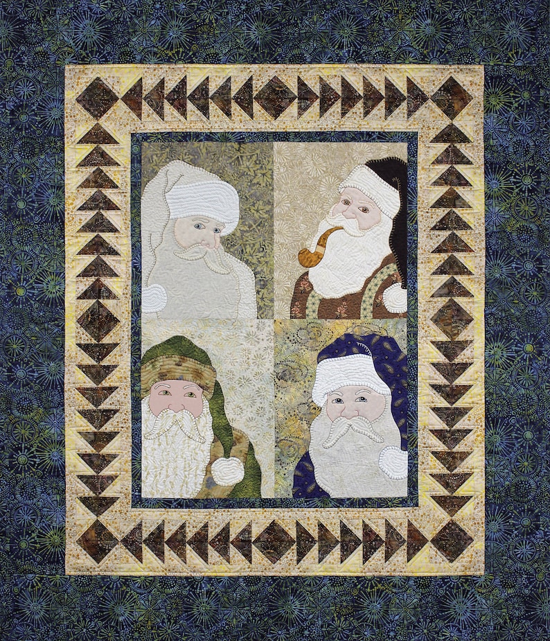 Quilt Book, All About Santa, Applique Quilting Pattern Book, Santa ...