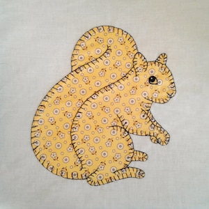 Pdf SQUIRREL, Single Block .pdf, Instant Download, Traditional Applique ...