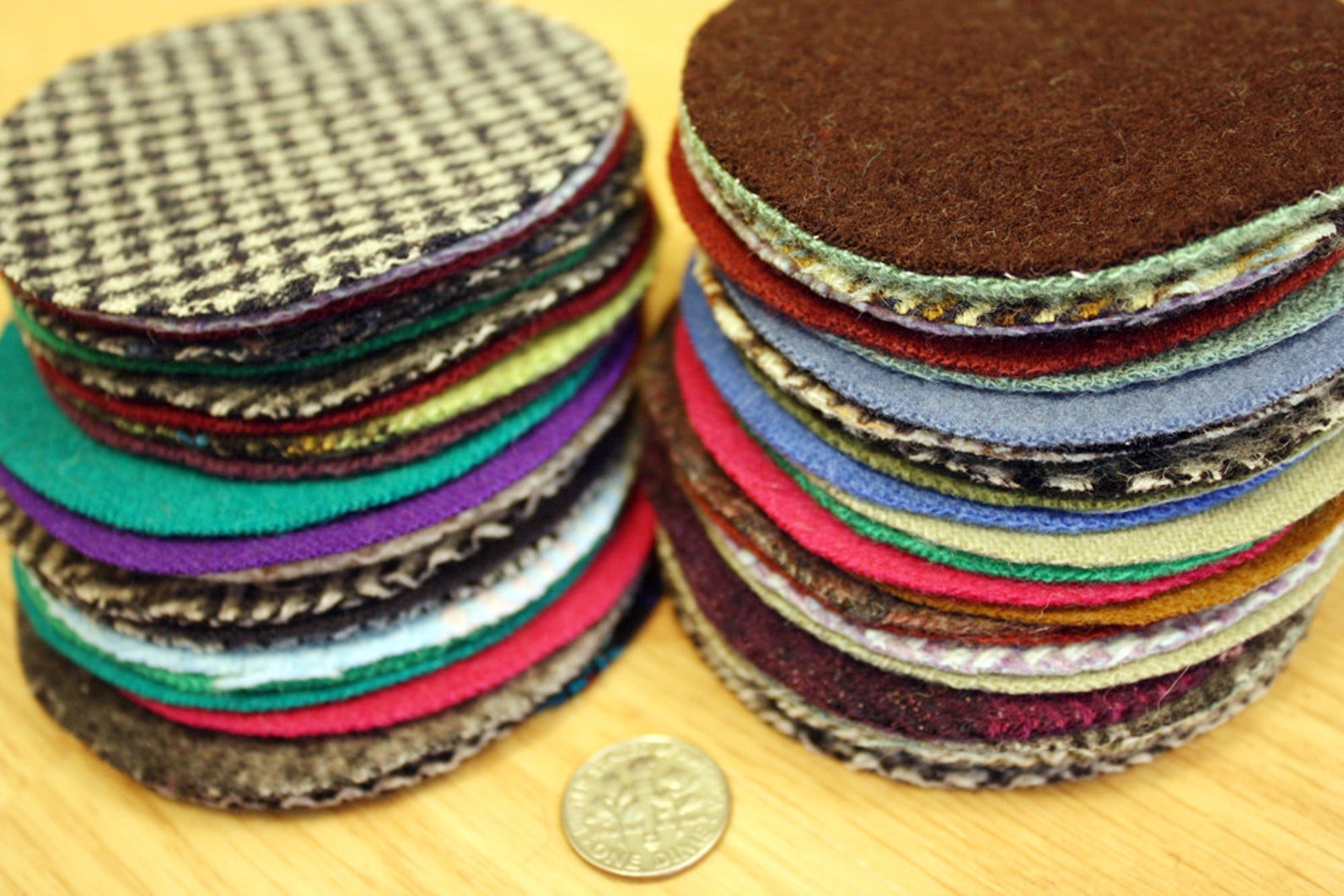 Wool Circles 50 3 Wool Circles Precut Recycled - Etsy