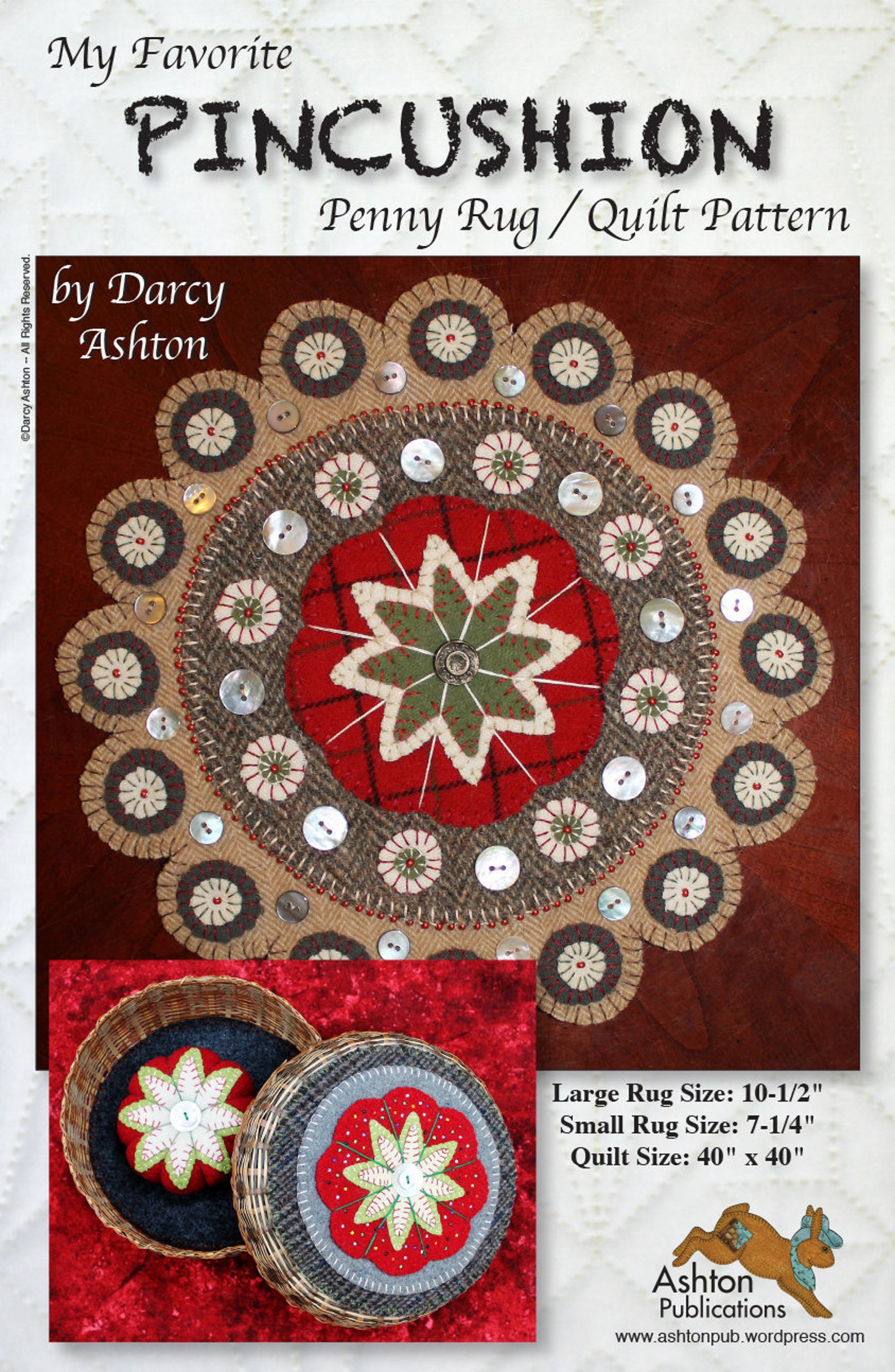 Wool Pattern Wool Penny Rug Easy Detailed Pattern - Etsy