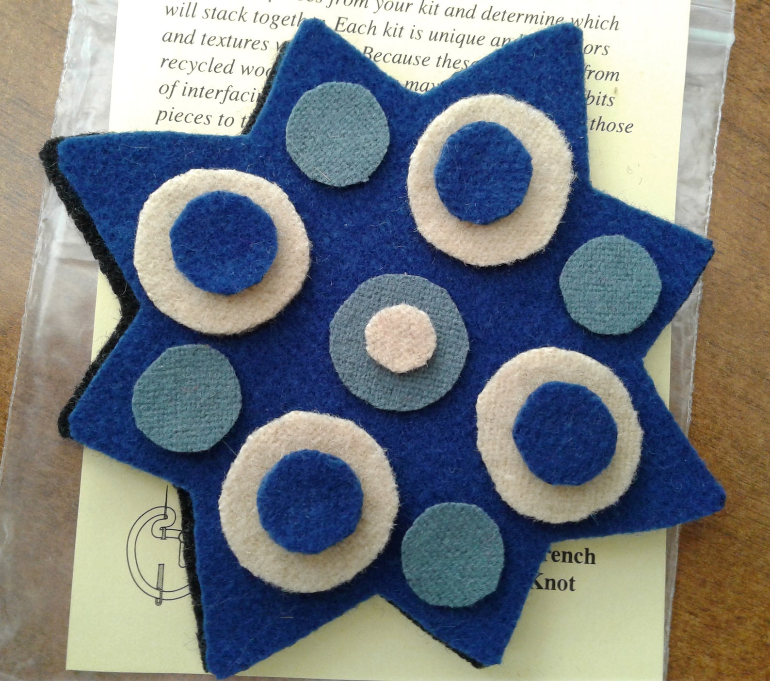 Wool Kit Small STAR Mug Rug Wool Appliqué Mug Rug Kit DIY - Etsy